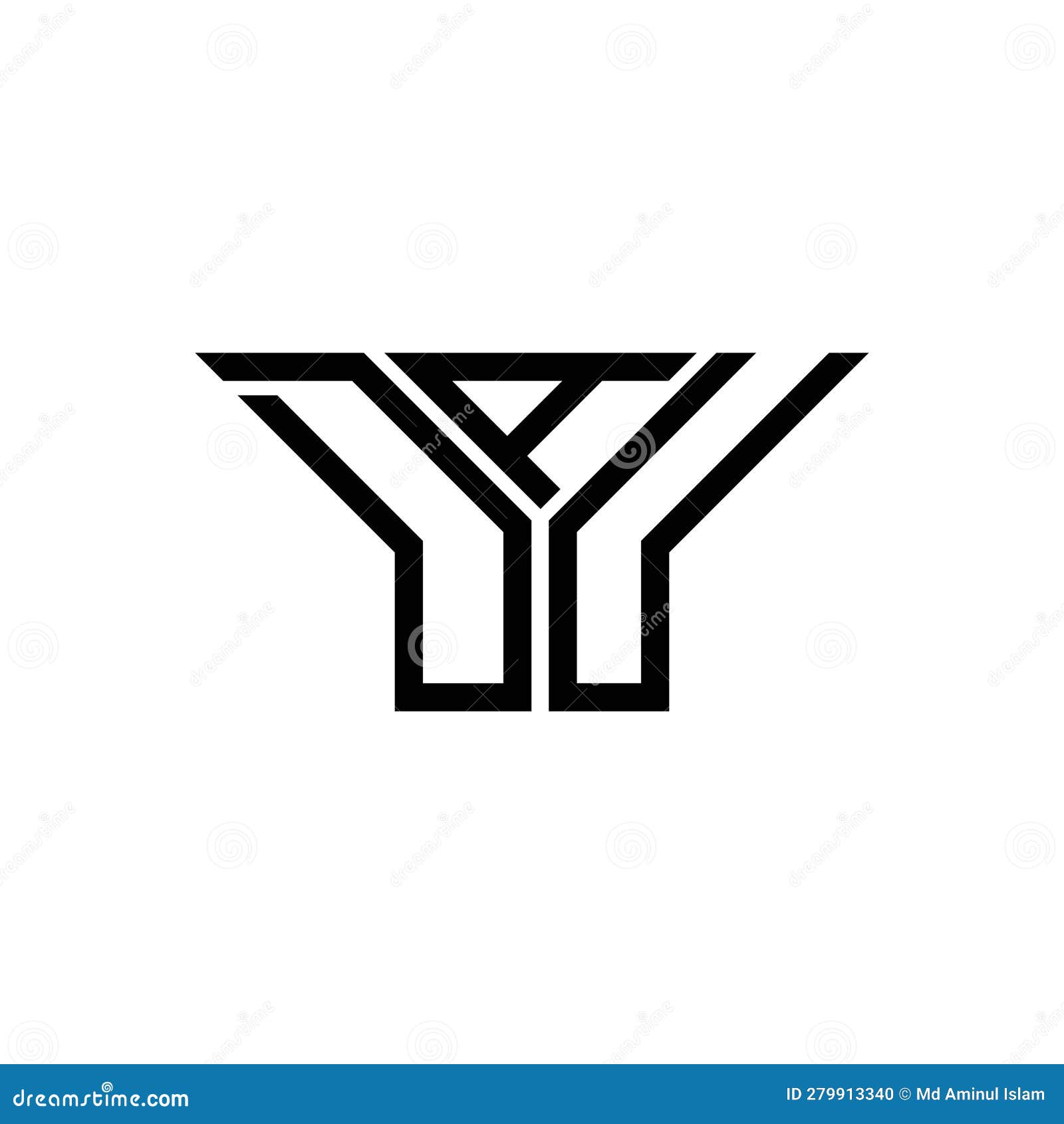 DAU Letter Logo Creative Design with Vector Graphic, DAU Stock ...