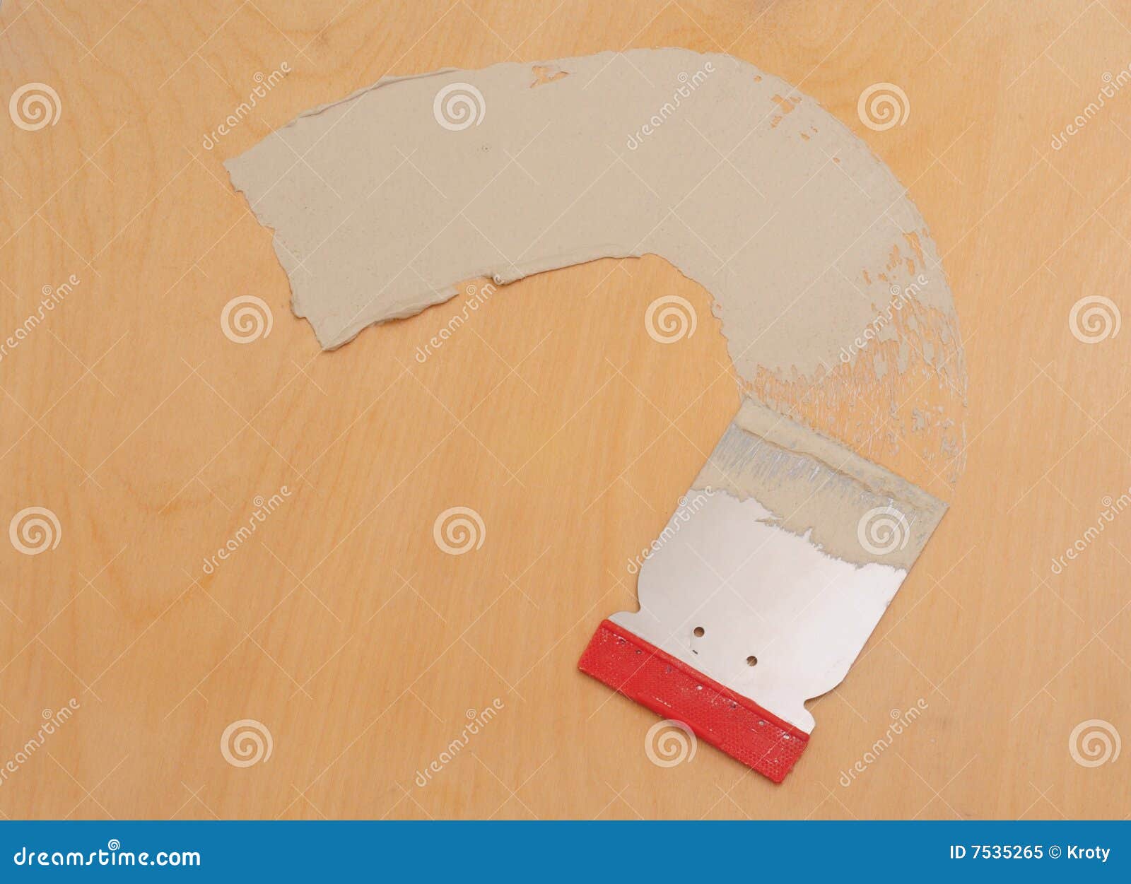 The Daub Of Plaster And The Scraper Royalty-Free Stock Photo ...