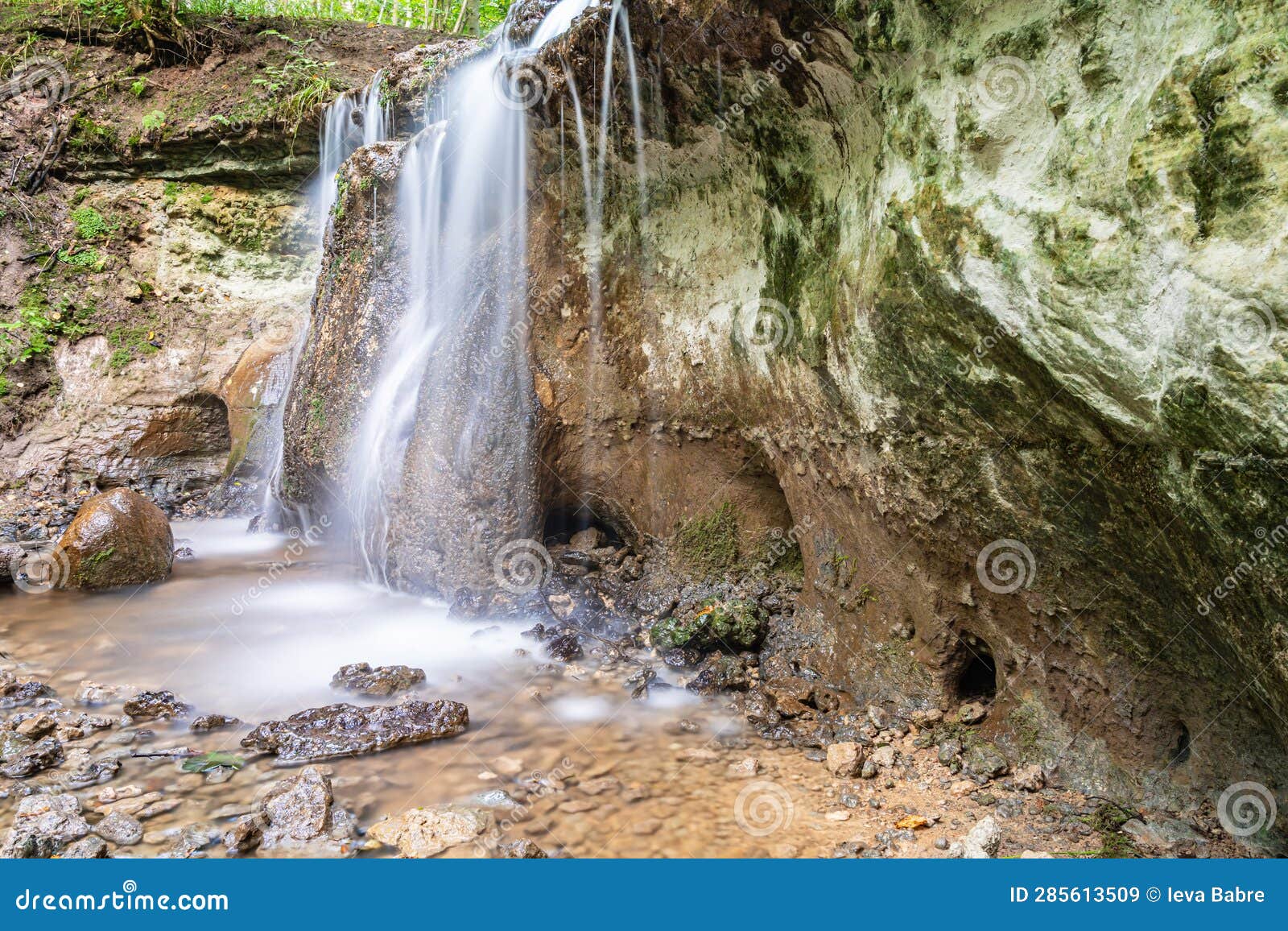 Dauda Waterfall in the Forest from a 2 Metre Cliff Stock Image - Image ...