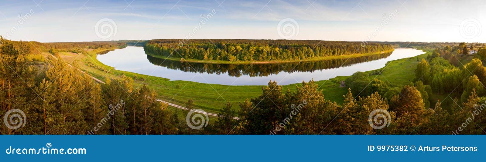 Daugava river aerial stock photo. Image of curves, meanders - 9975382