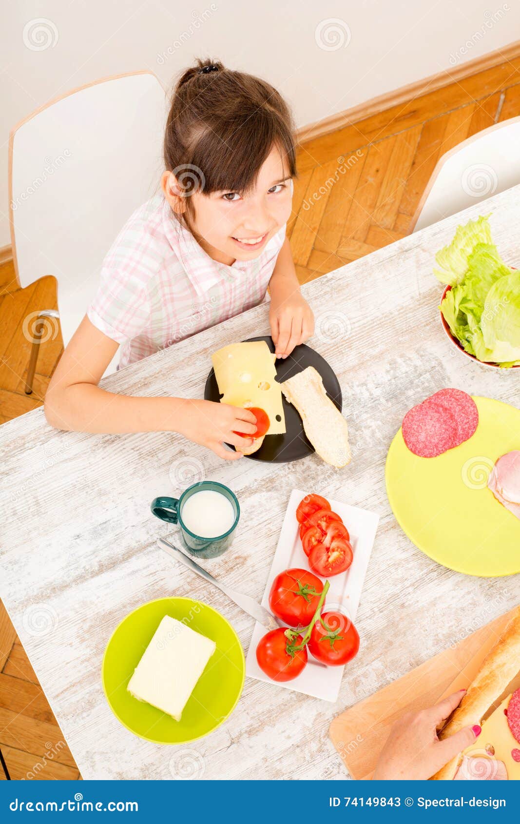 Daughter eating at home stock image. Image of kitchen - 74149843