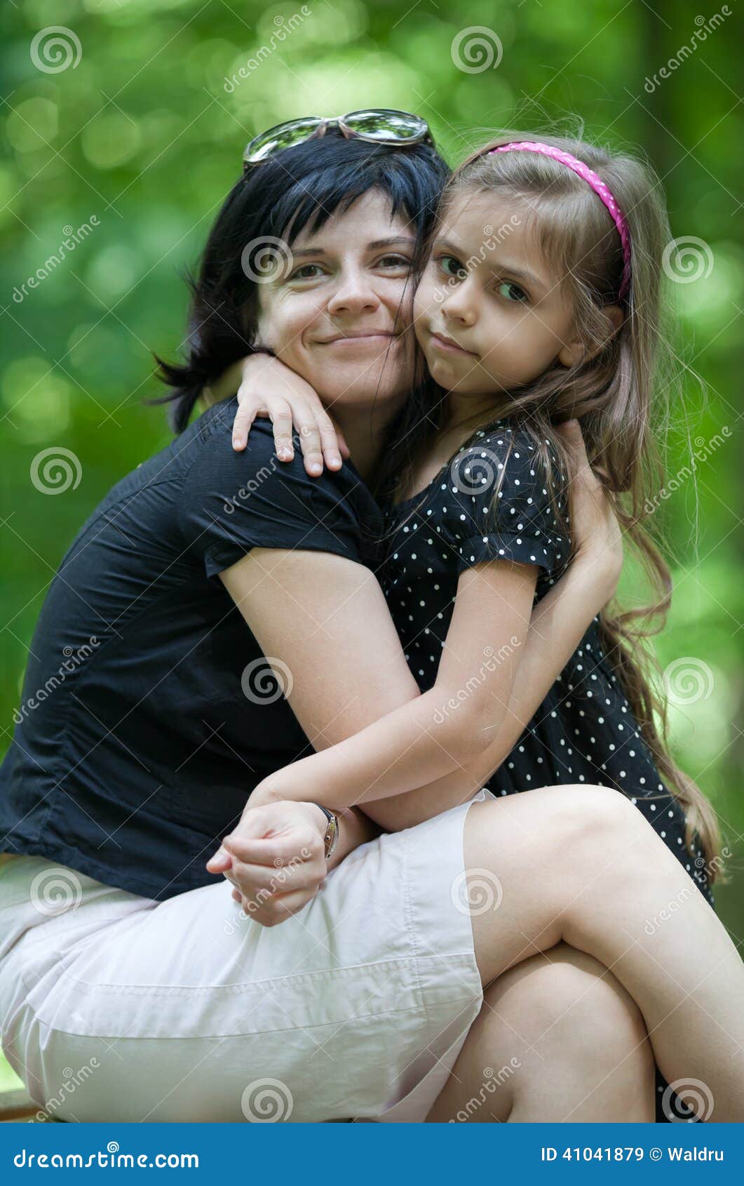 Daughter Embracing Her Mom Stock Image Image Of Nature 41041879