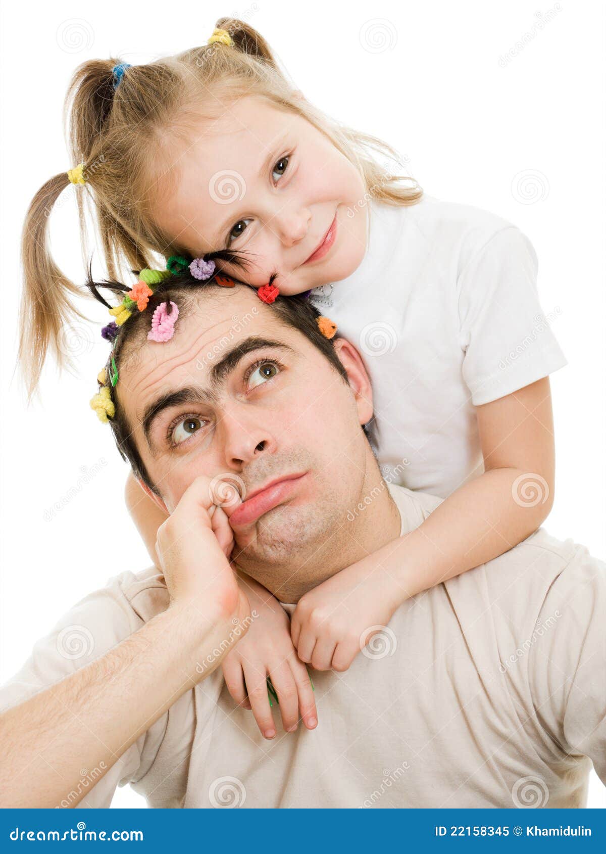 Daughter Hugging Her Father Stock Image - Image of daddy, male: 22158345