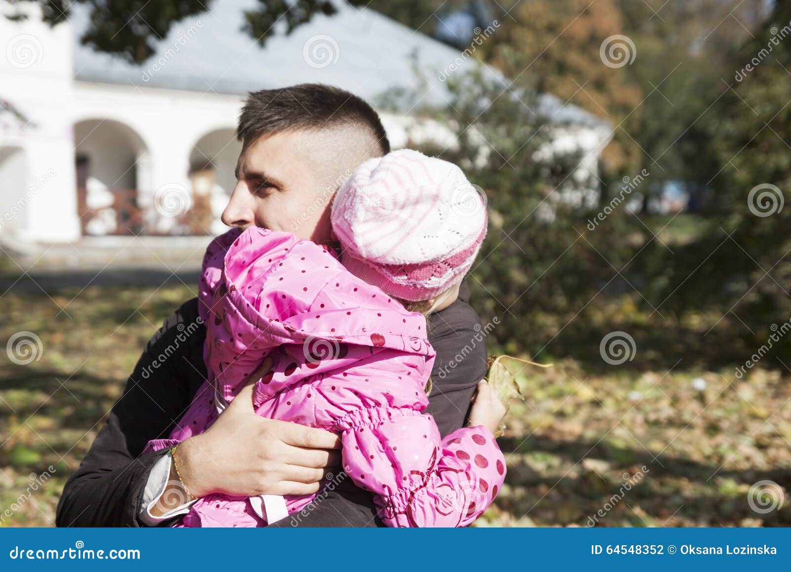 Daughter Hugging Her Father Stock Photo - Image of caucasian, hugging ...
