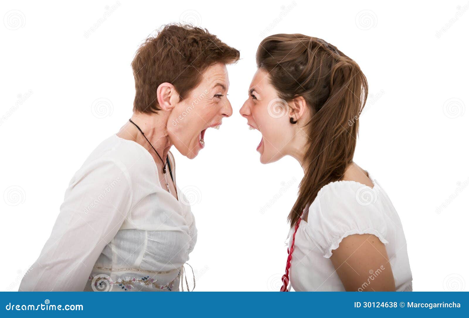 Daughter and Mother Angry Moment Stock Photo - Image of insane ...