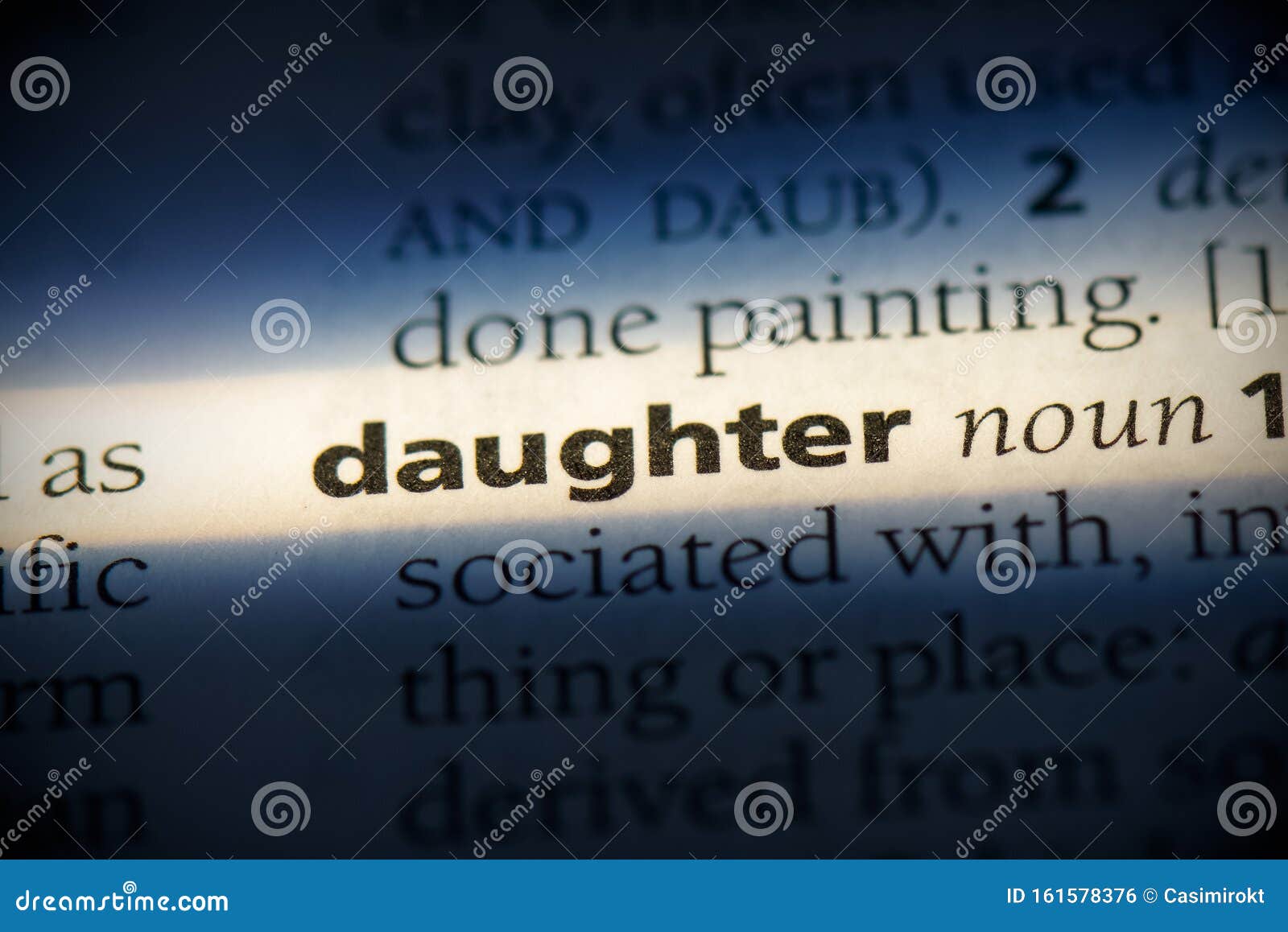 Daughter stock photo. Image of word, text, minimal, etymology - 161578376