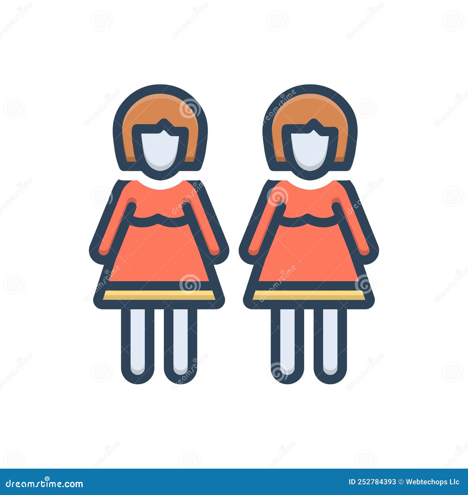 Color Illustration Icon for Daughters, Female and Child Stock Vector ...