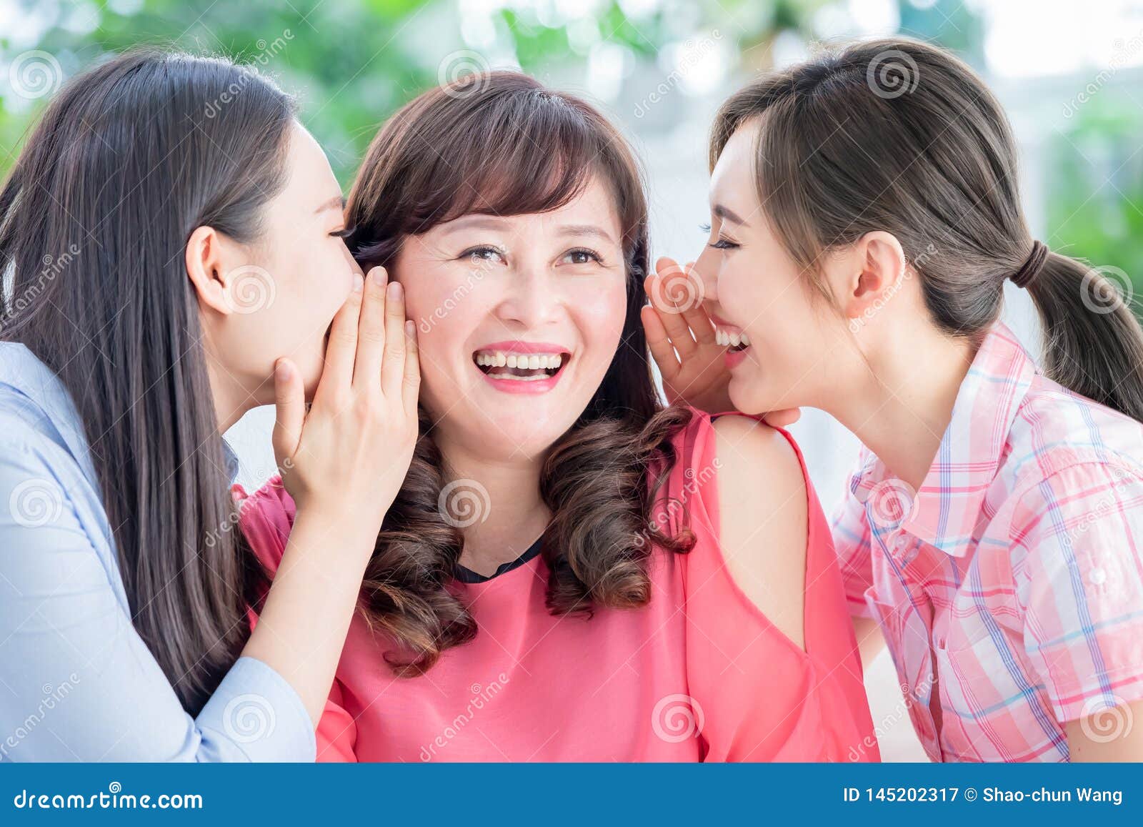 Daughters Talk To Mother Happily Stock Image - Image of mouth, hearsay ...
