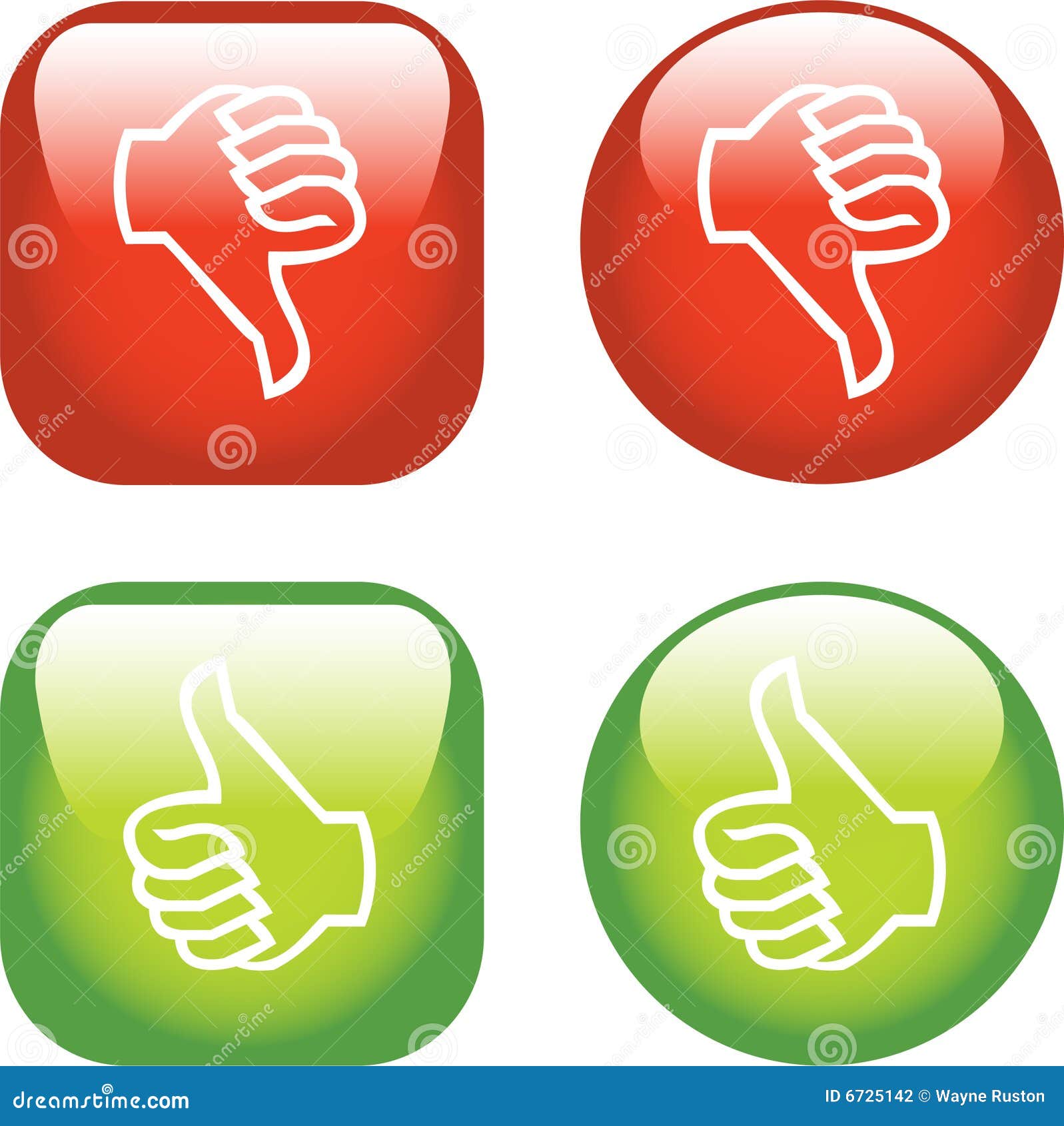 Daumen-Auf-/Ab-Ikonen vektor abbildung. Illustration von unten - 6725142