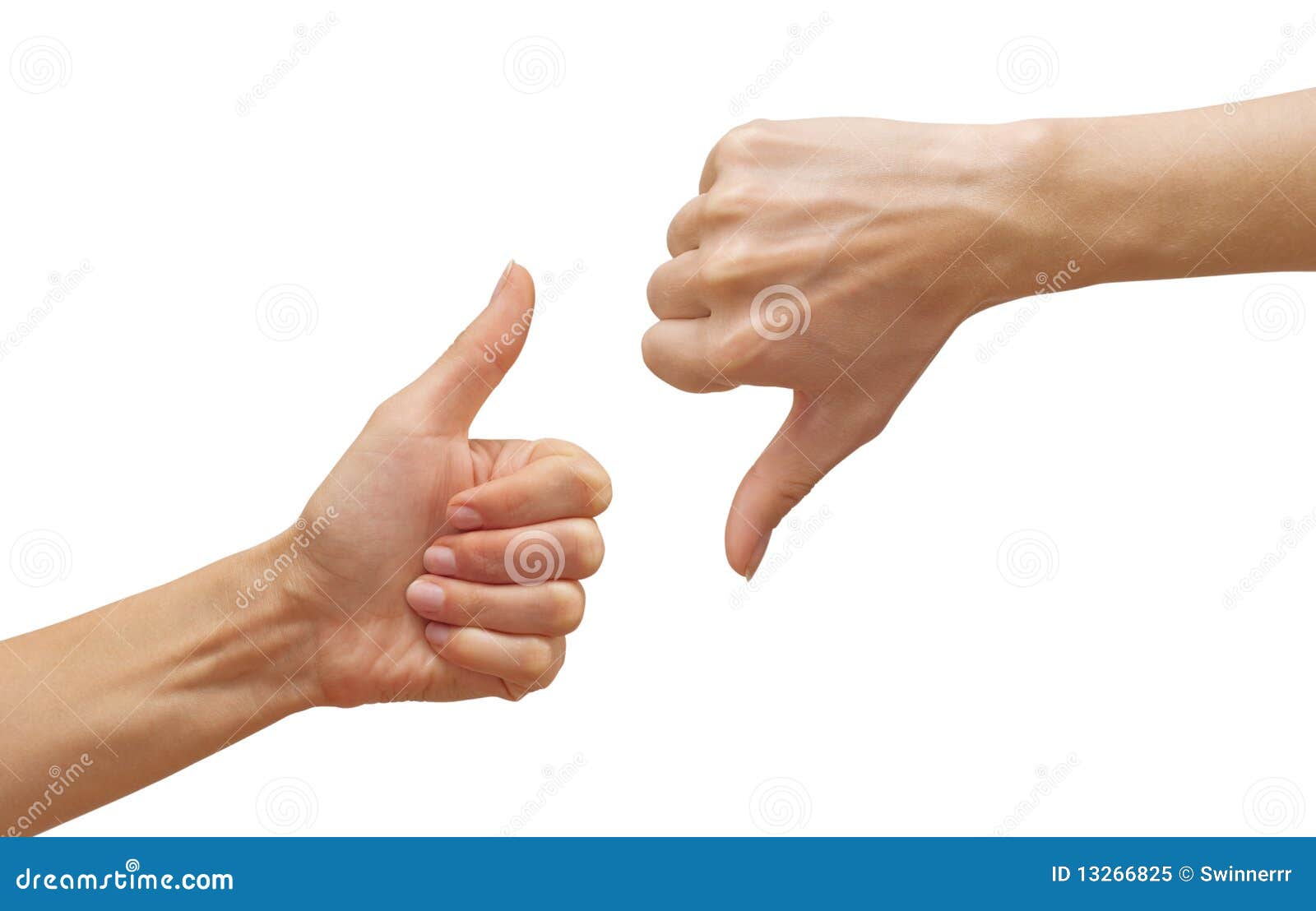 Daumen auf und ab stockbild. Bild von getrennt, ideen - 13266825