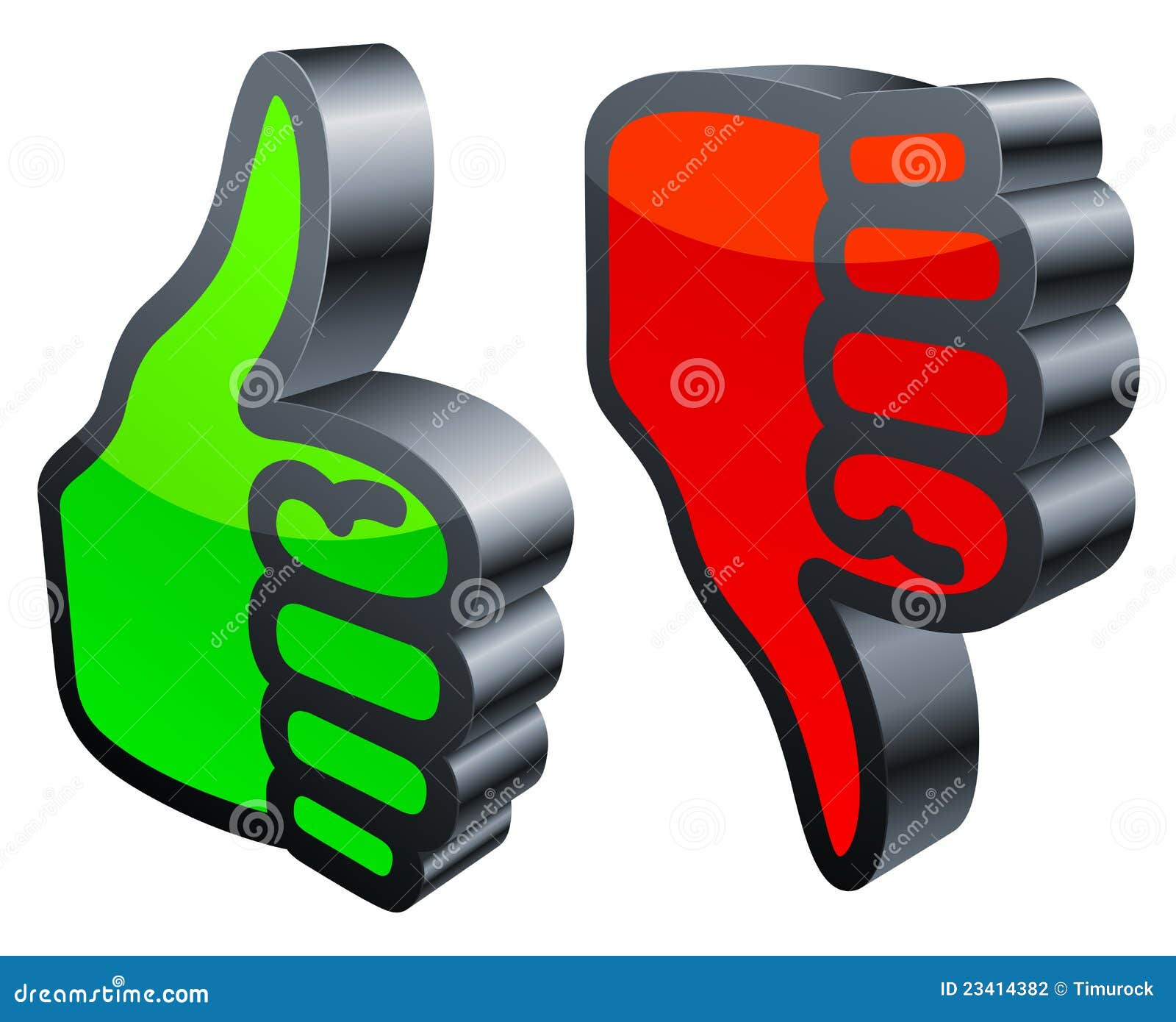 Daumen auf und ab. vektor abbildung. Illustration von kunst - 23414382