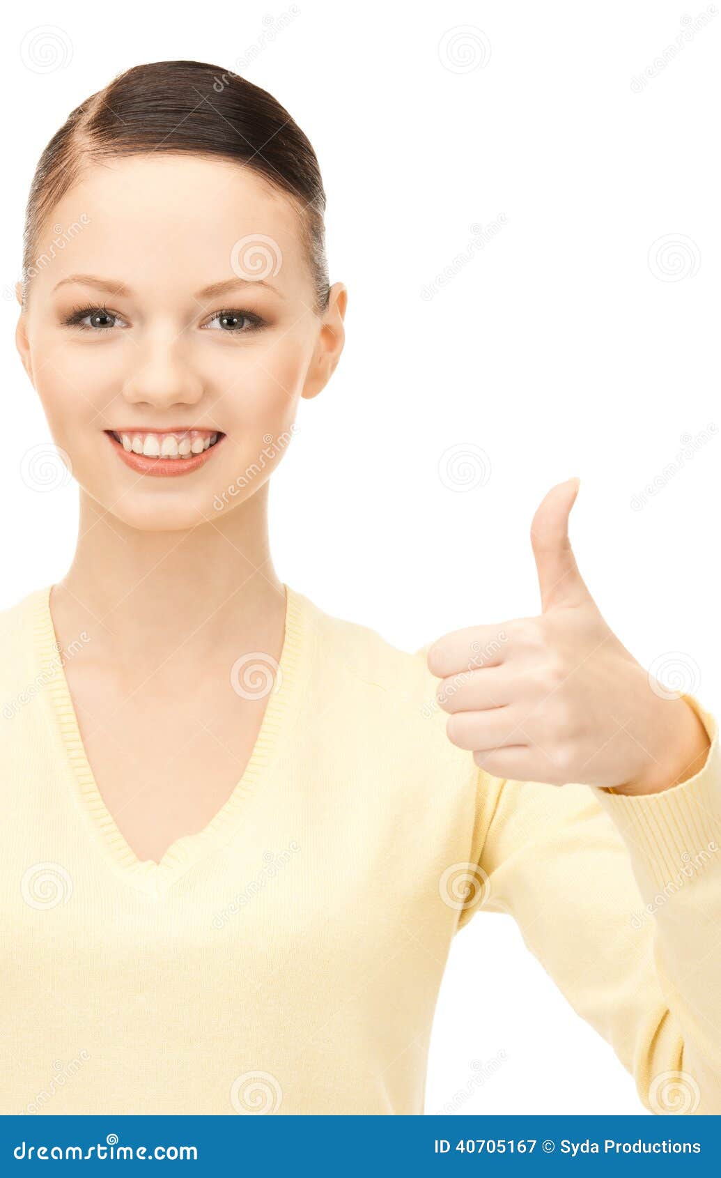 Daumen oben stockbild. Bild von schauen, glücklich, froh - 40705167