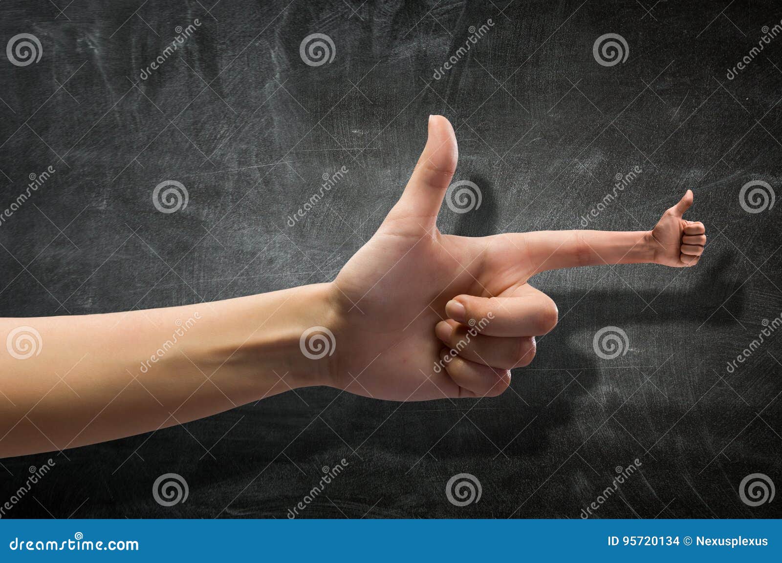 Daumen sich zeigen stockfoto. Bild von daumen, positiv - 95720134