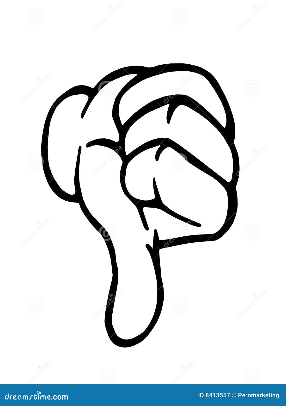 Daumen unten vektor abbildung. Illustration von unten - 8413557