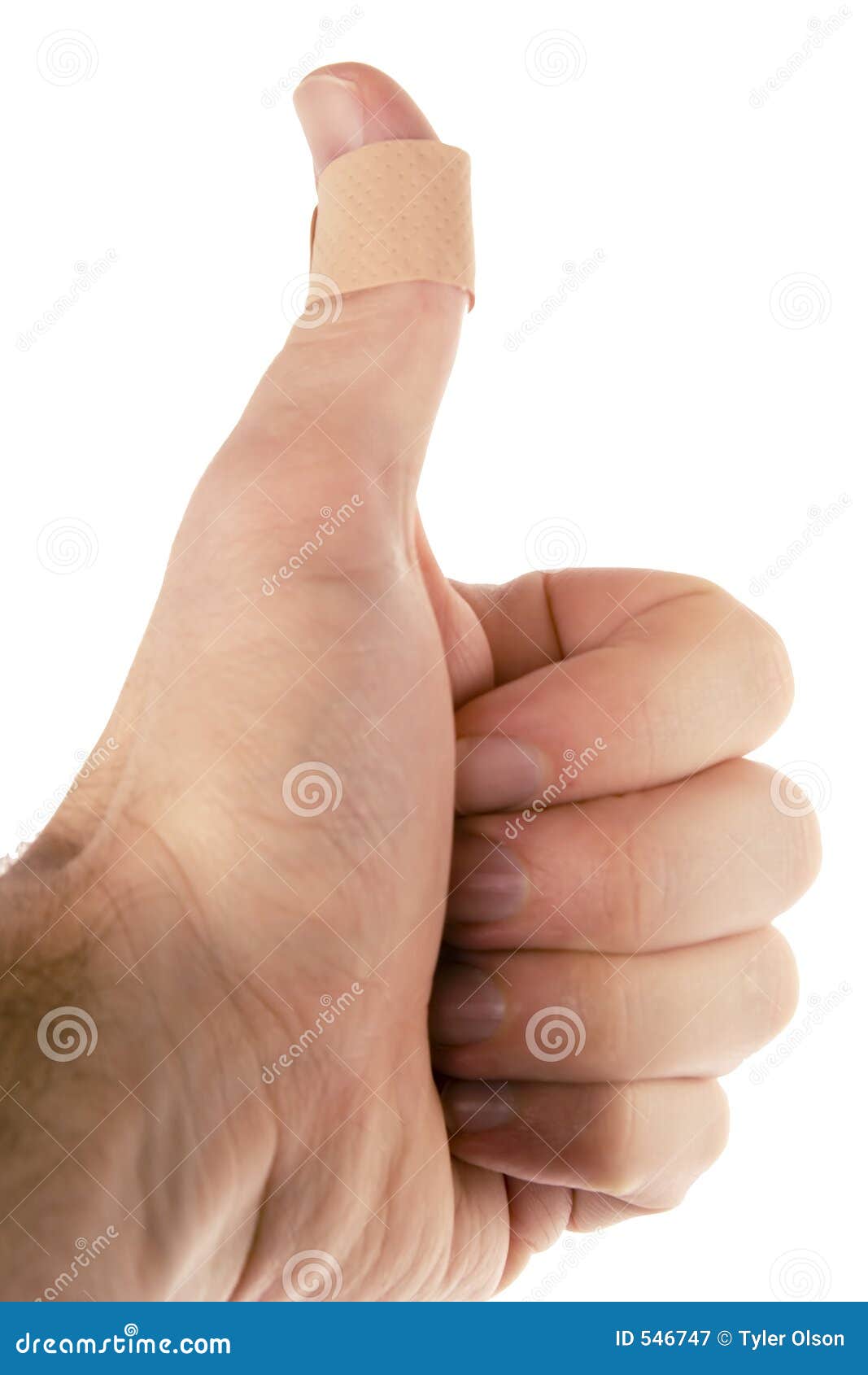 Daumen-Verband stockbild. Bild von problem, verletzt, konzept - 546747