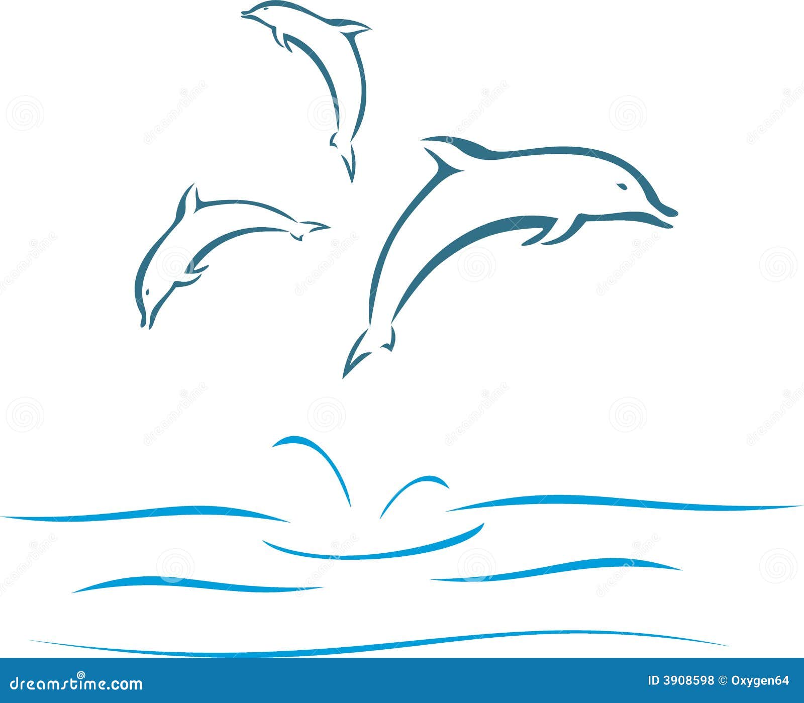 Dauphins illustration de vecteur. Illustration du intelligence - 3908598