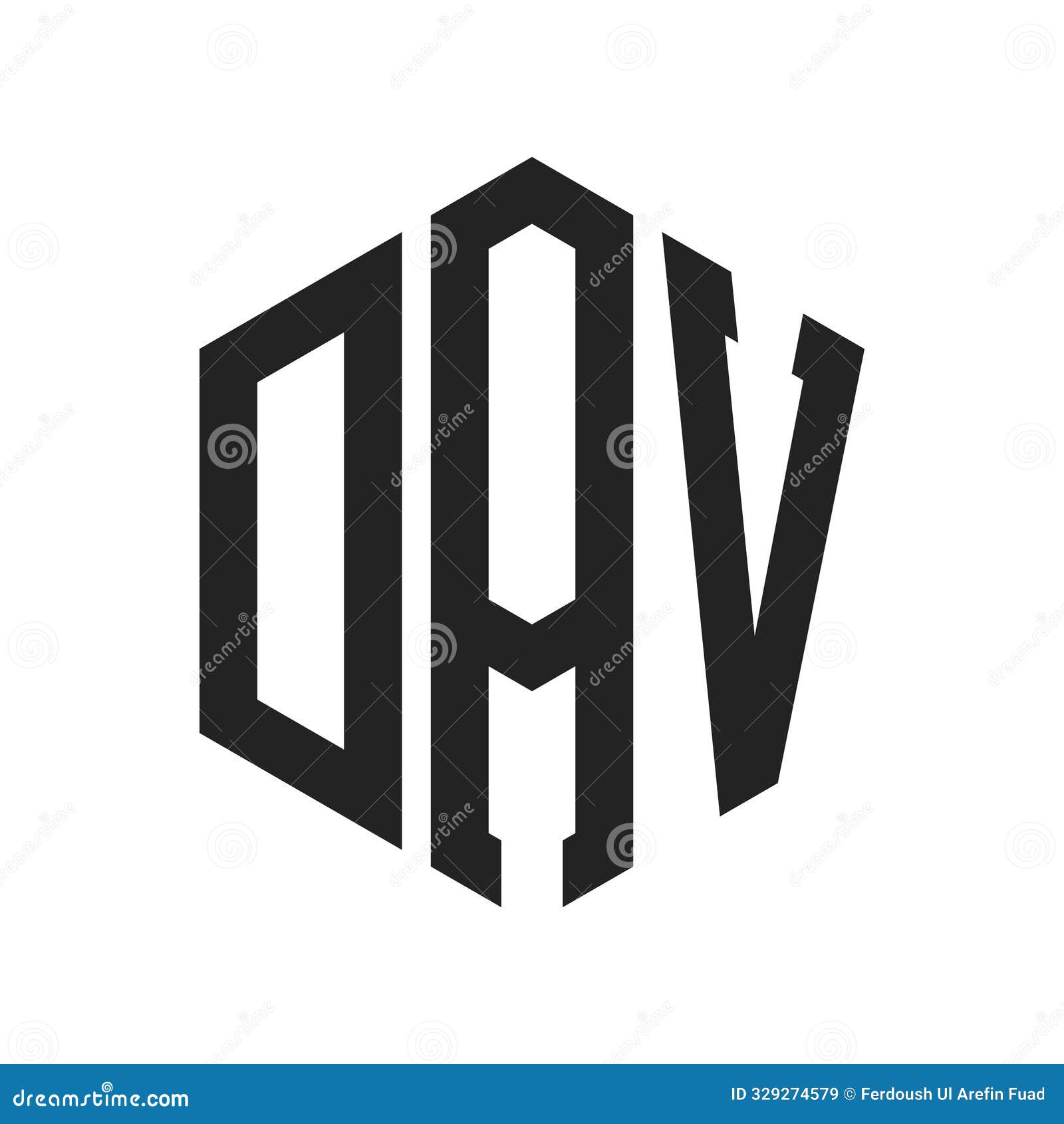DAV Logo Design. Initial Letter DAV Monogram Logo Using Hexagon Shape ...