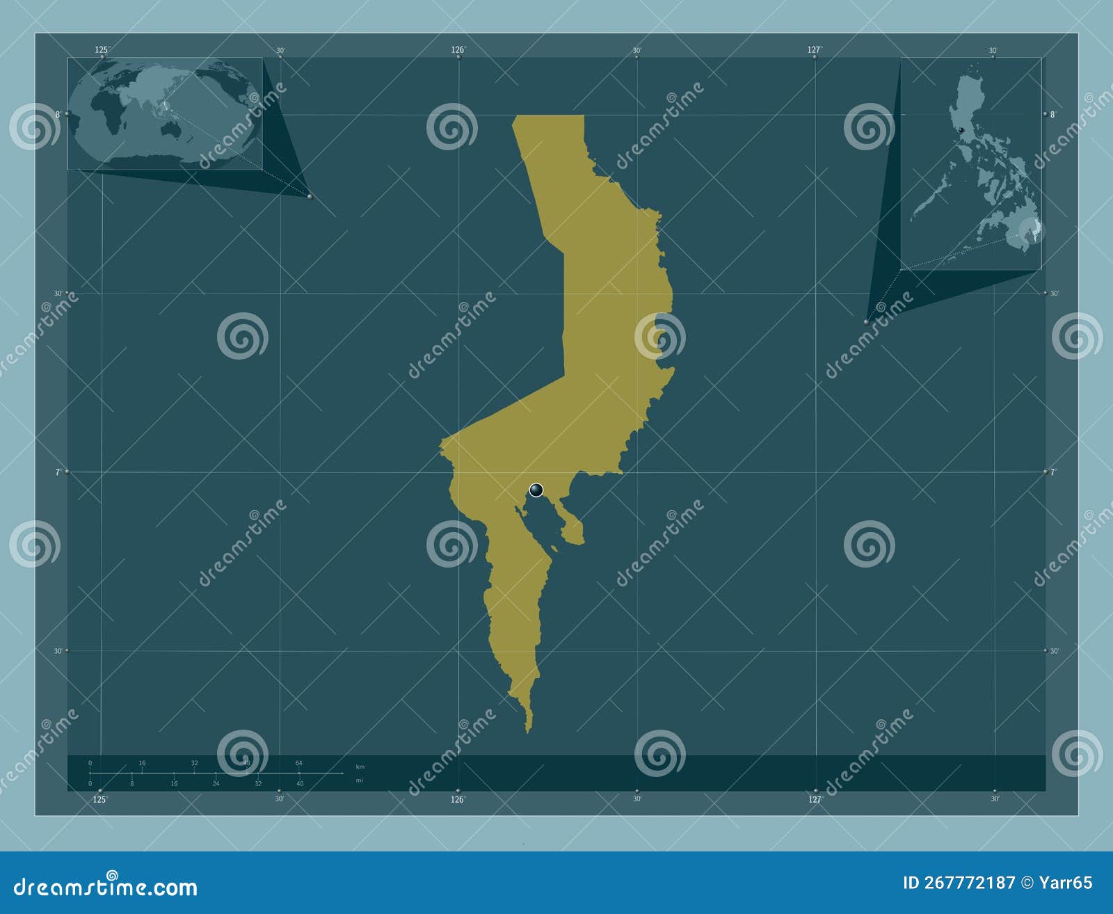 Davao Oriental, Philippines. Solid. Capital Stock Illustration ...