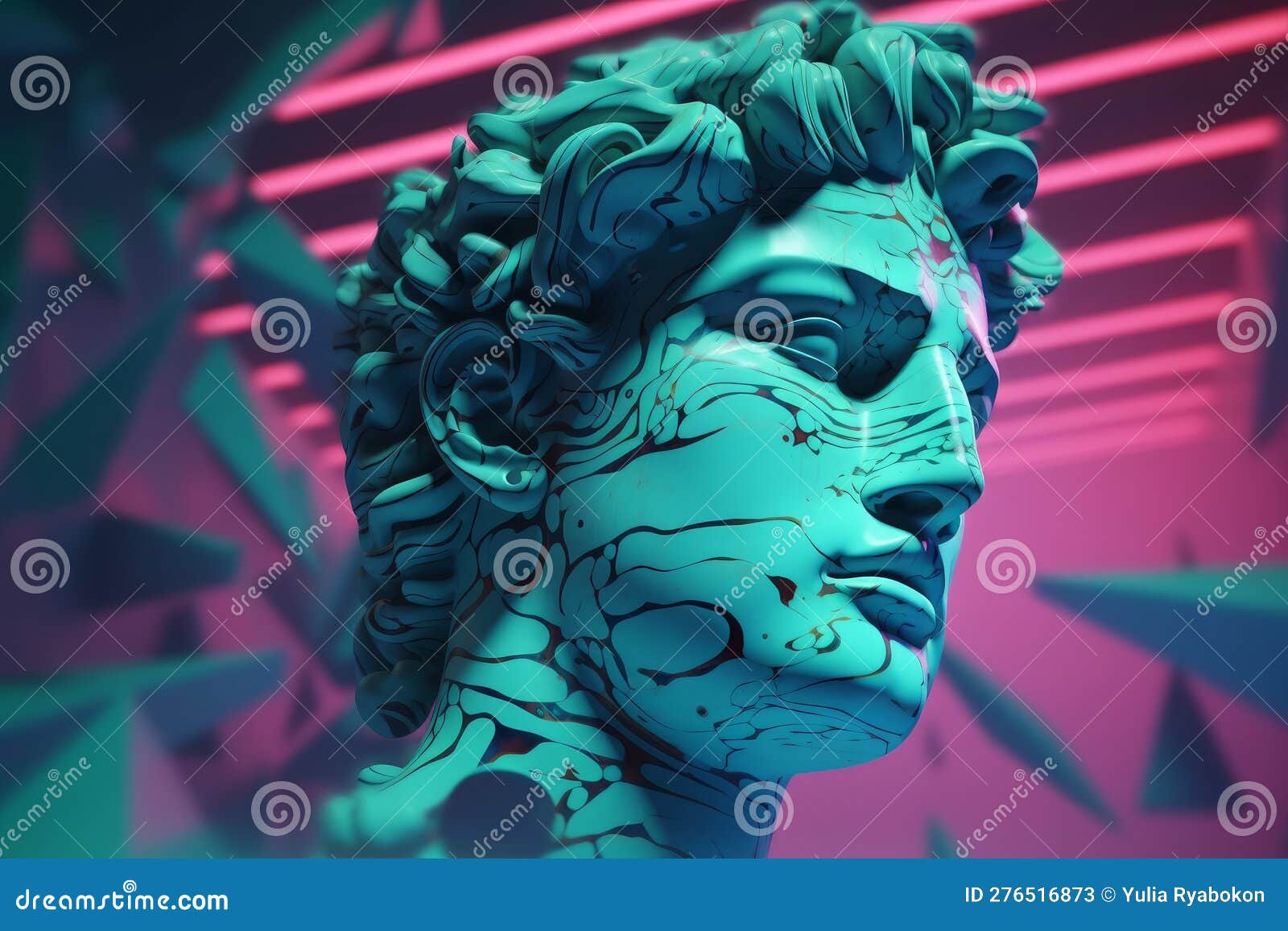 David Apollo Head Art. Generate Ai Stock Illustration - Illustration of ...