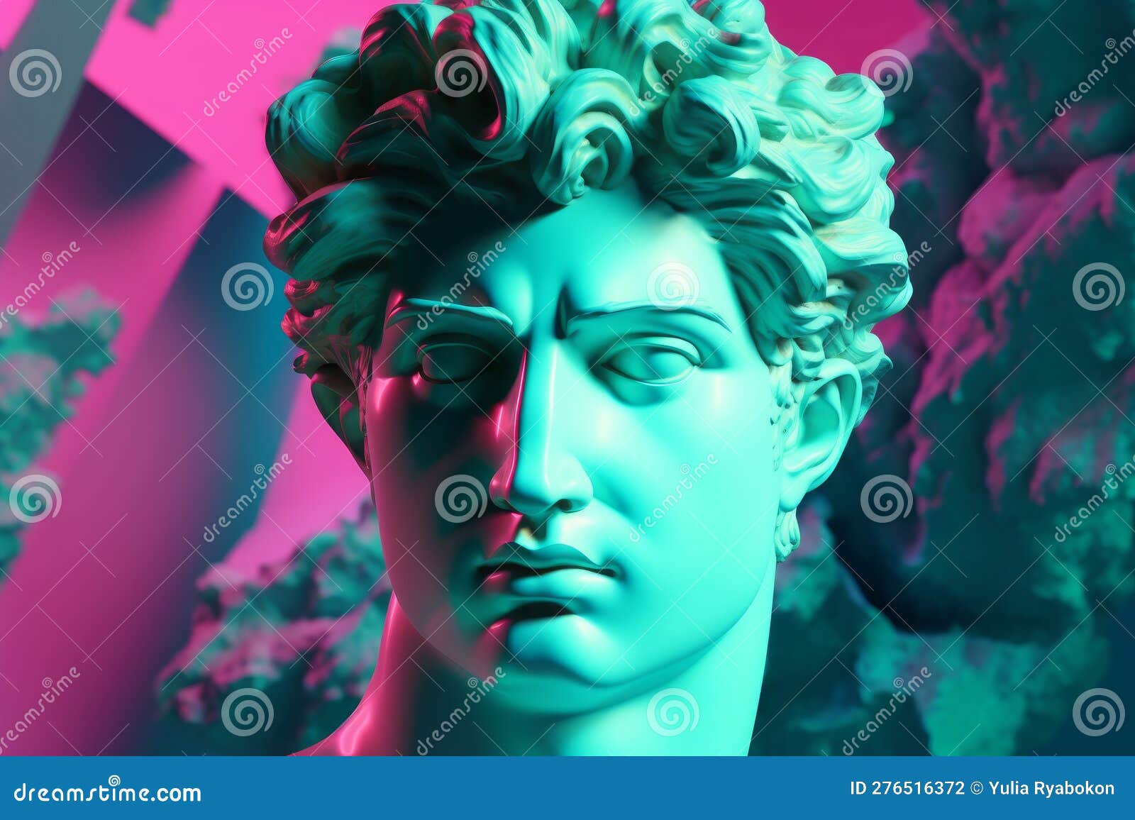 David Apollo Head. Generate Ai Stock Illustration - Illustration of ...