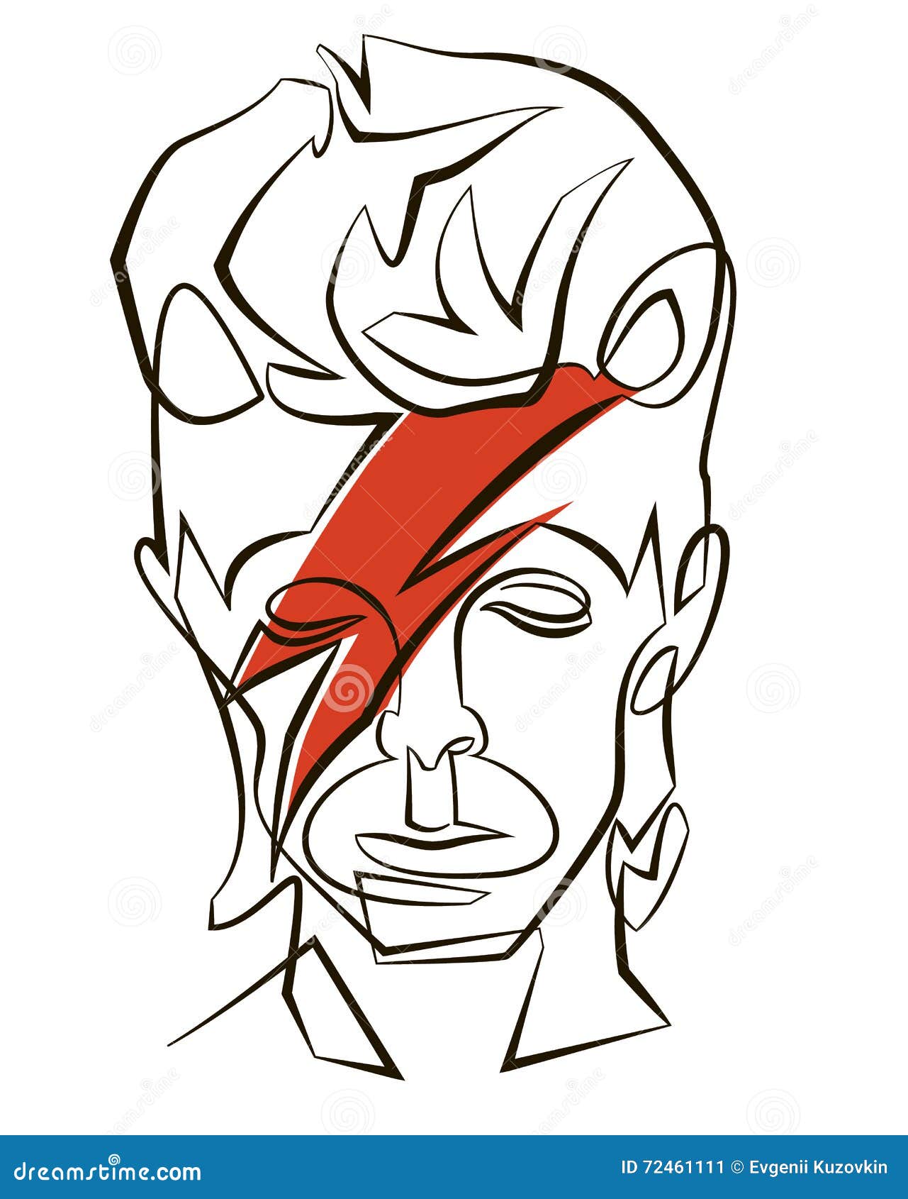 David Bowie Vector Cartoon Illustration Black And White Drawing ...