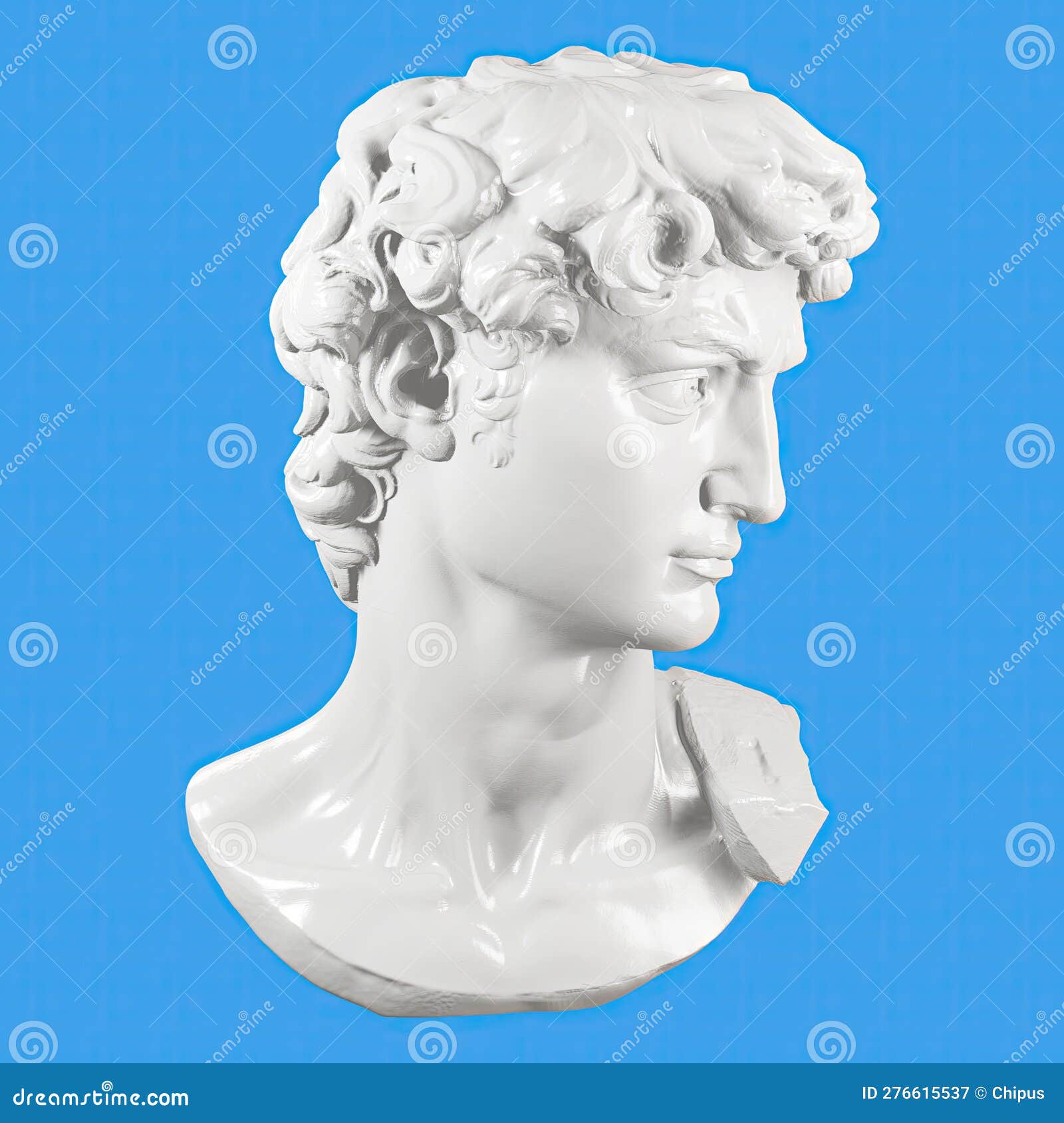 David Statue on Isolated Background. 3d Rendering Stock Illustration ...