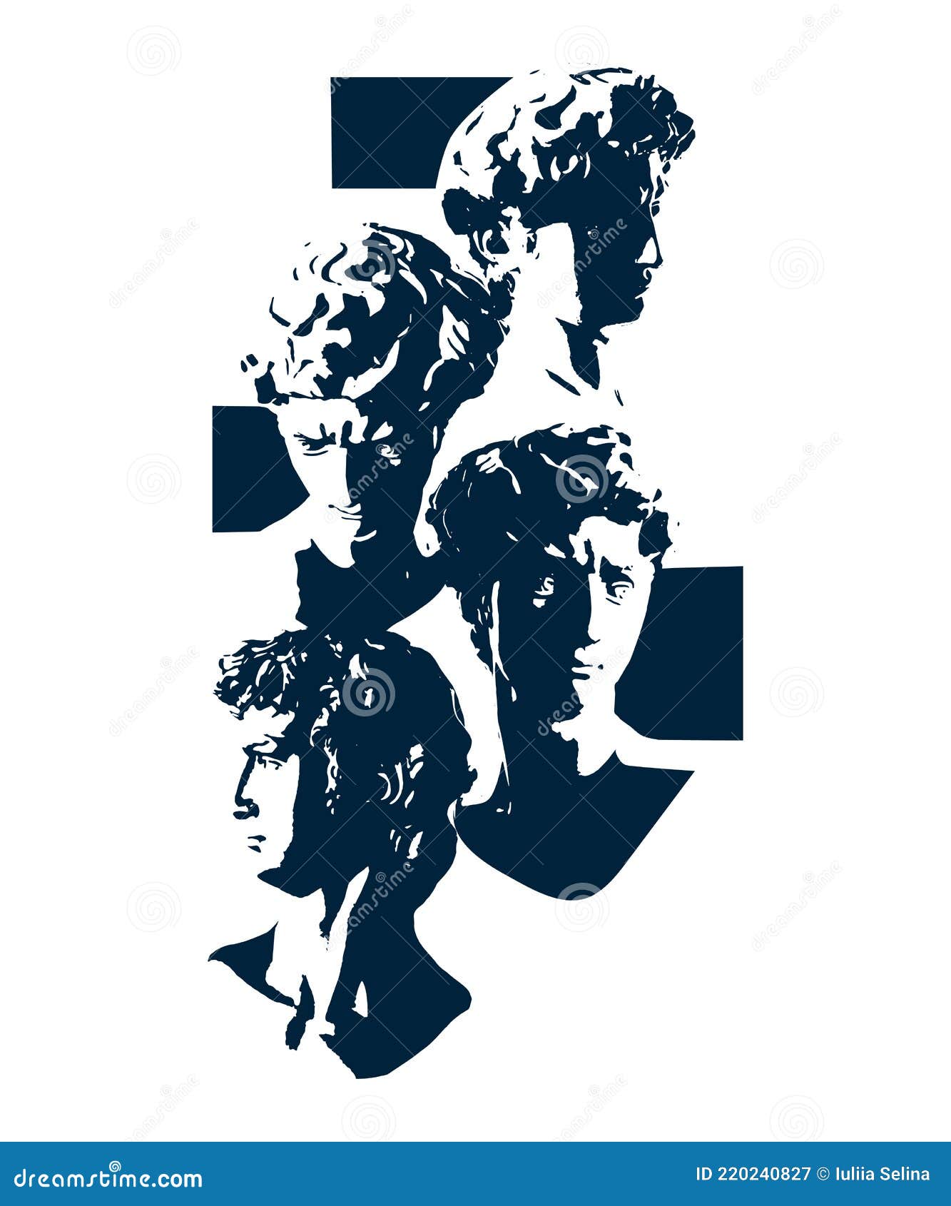 David in different angles stock vector. Illustration of antique - 220240827