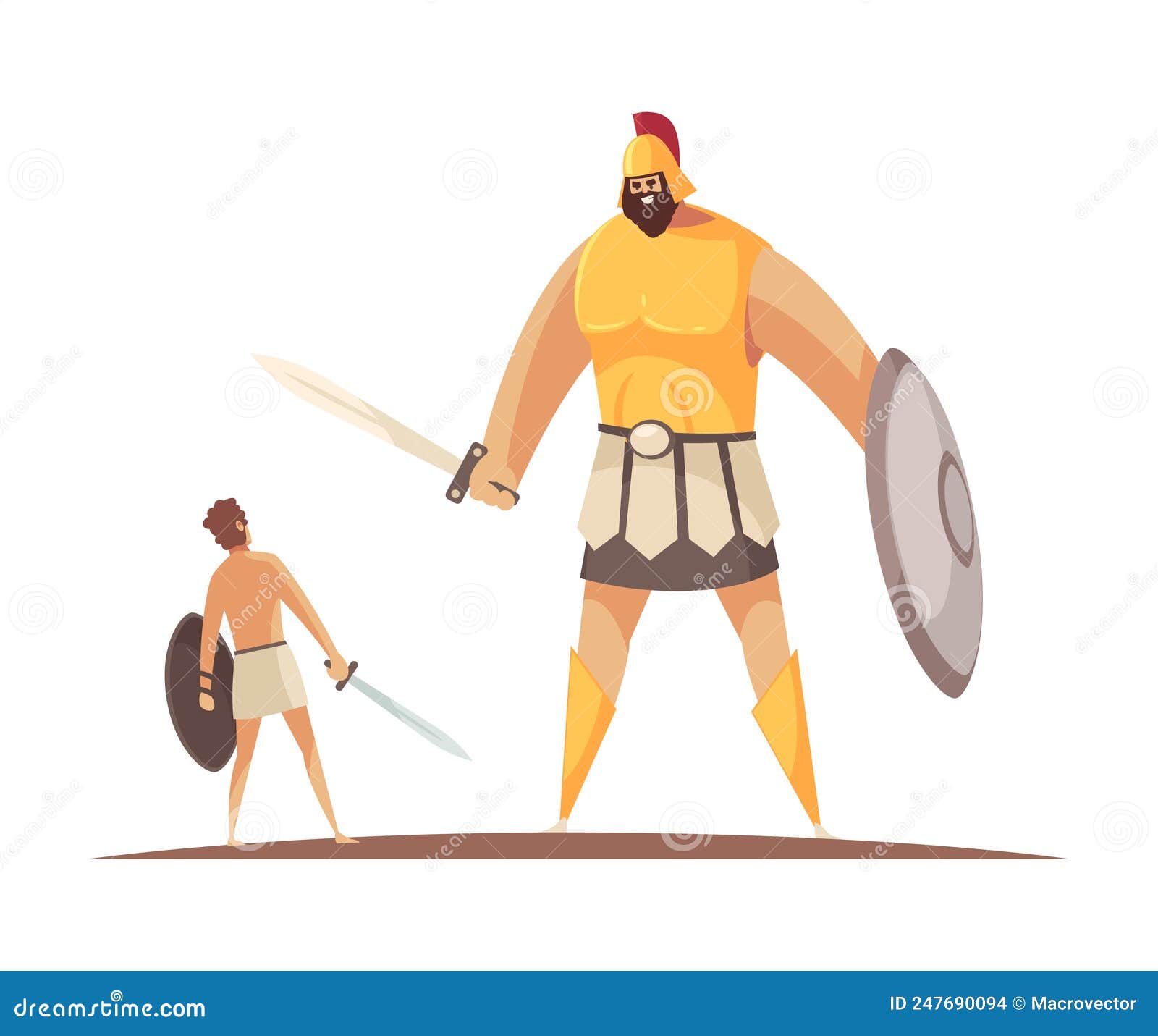 David Goliath Battle Composition Royalty-Free Cartoon | CartoonDealer ...