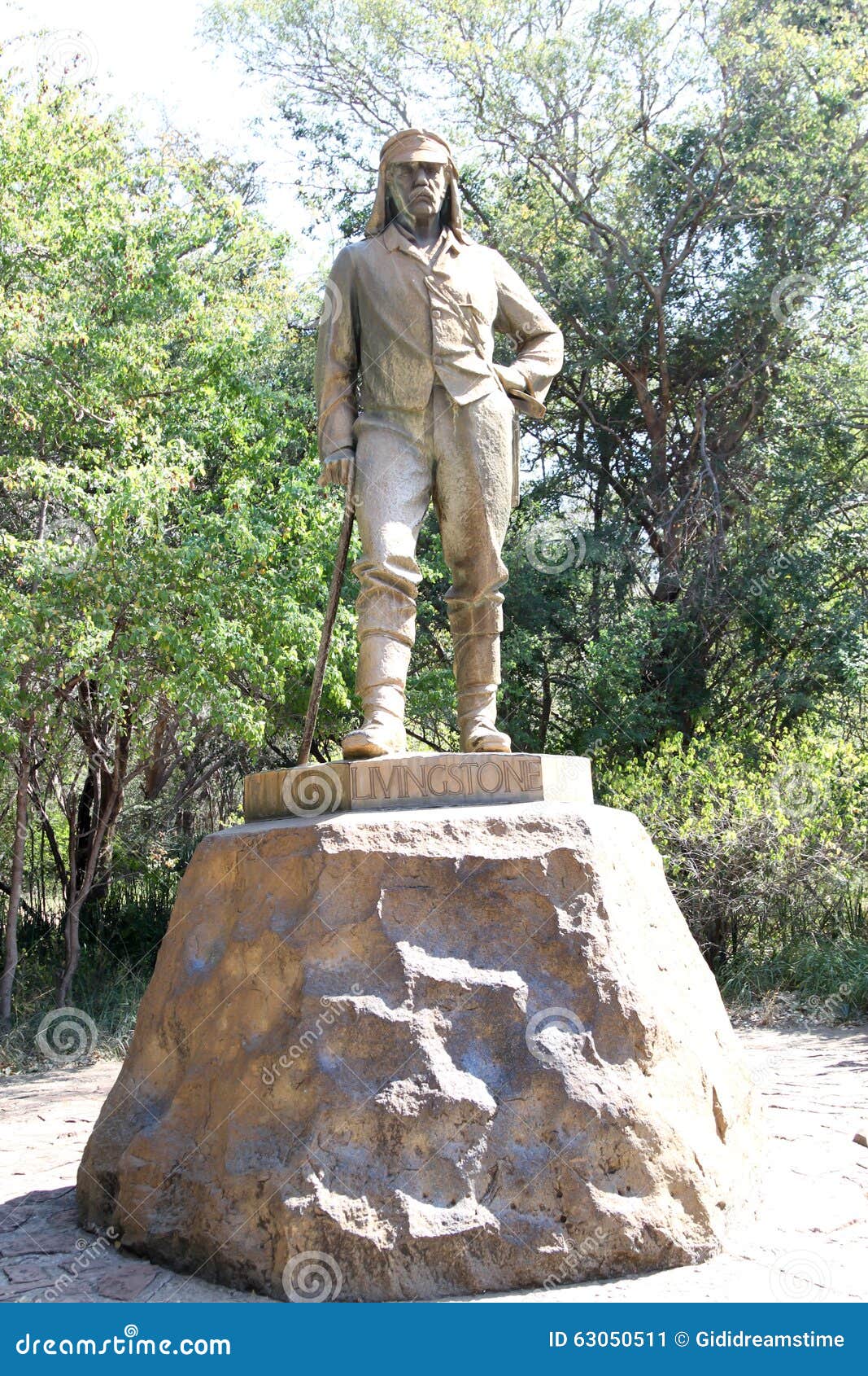 David Livingstone Statue image stock. Image du zambie - 63050511