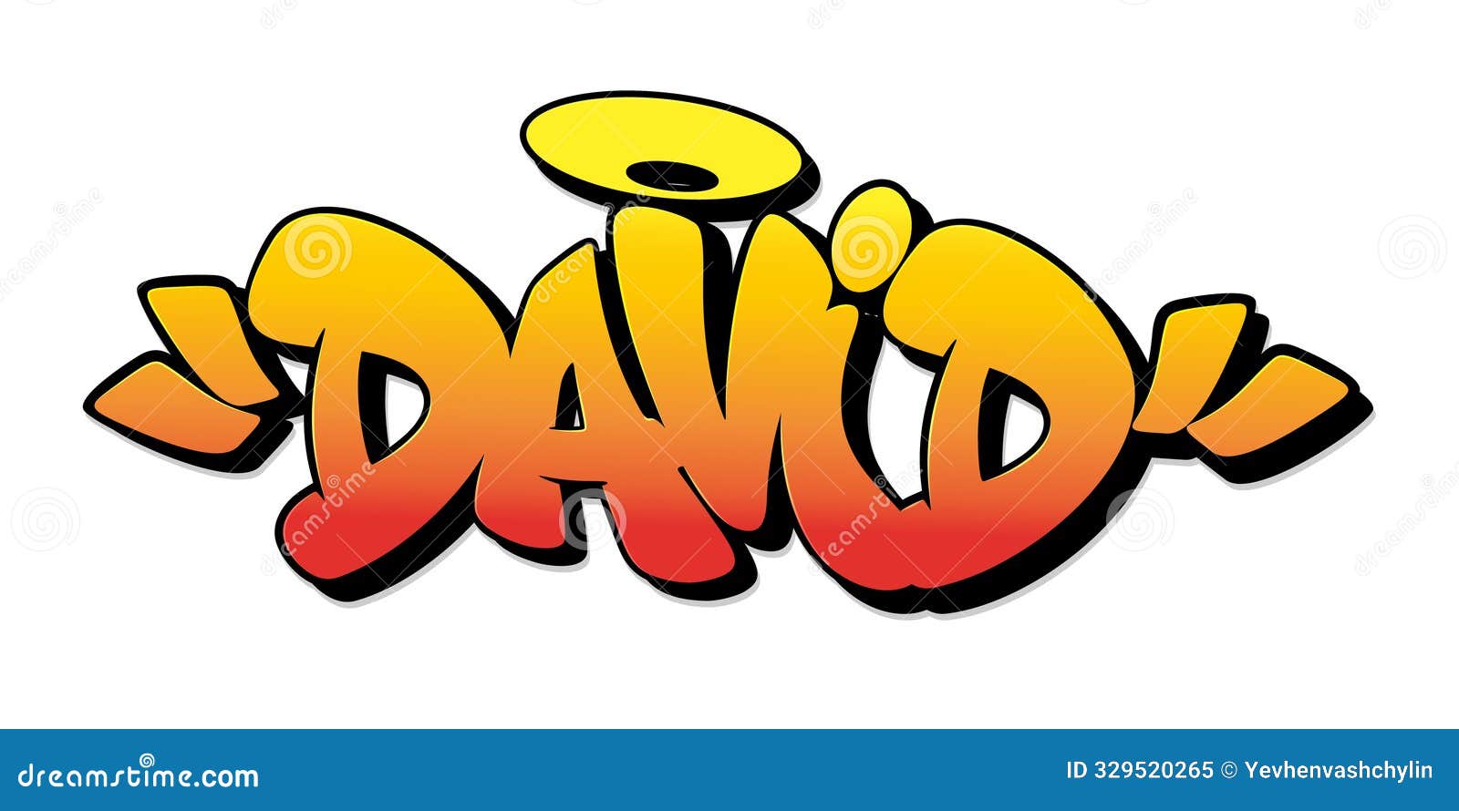 David Name in Graffiti Style. Vector Illustration. Stock Vector ...