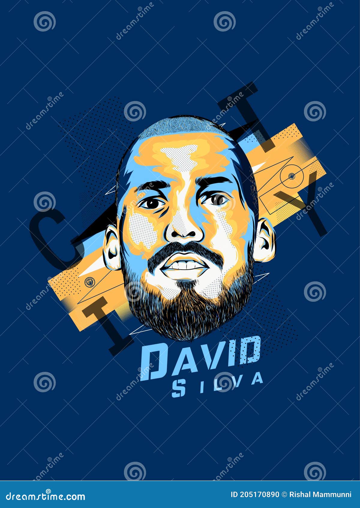 Footballer Lionel Messi FC BARCELONA Vector Isolated Portrait ...