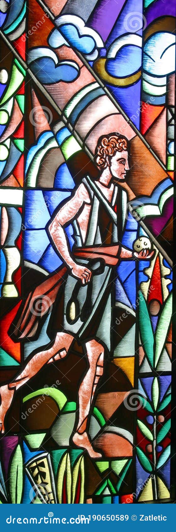 David, stained glass editorial stock image. Image of david - 190650589