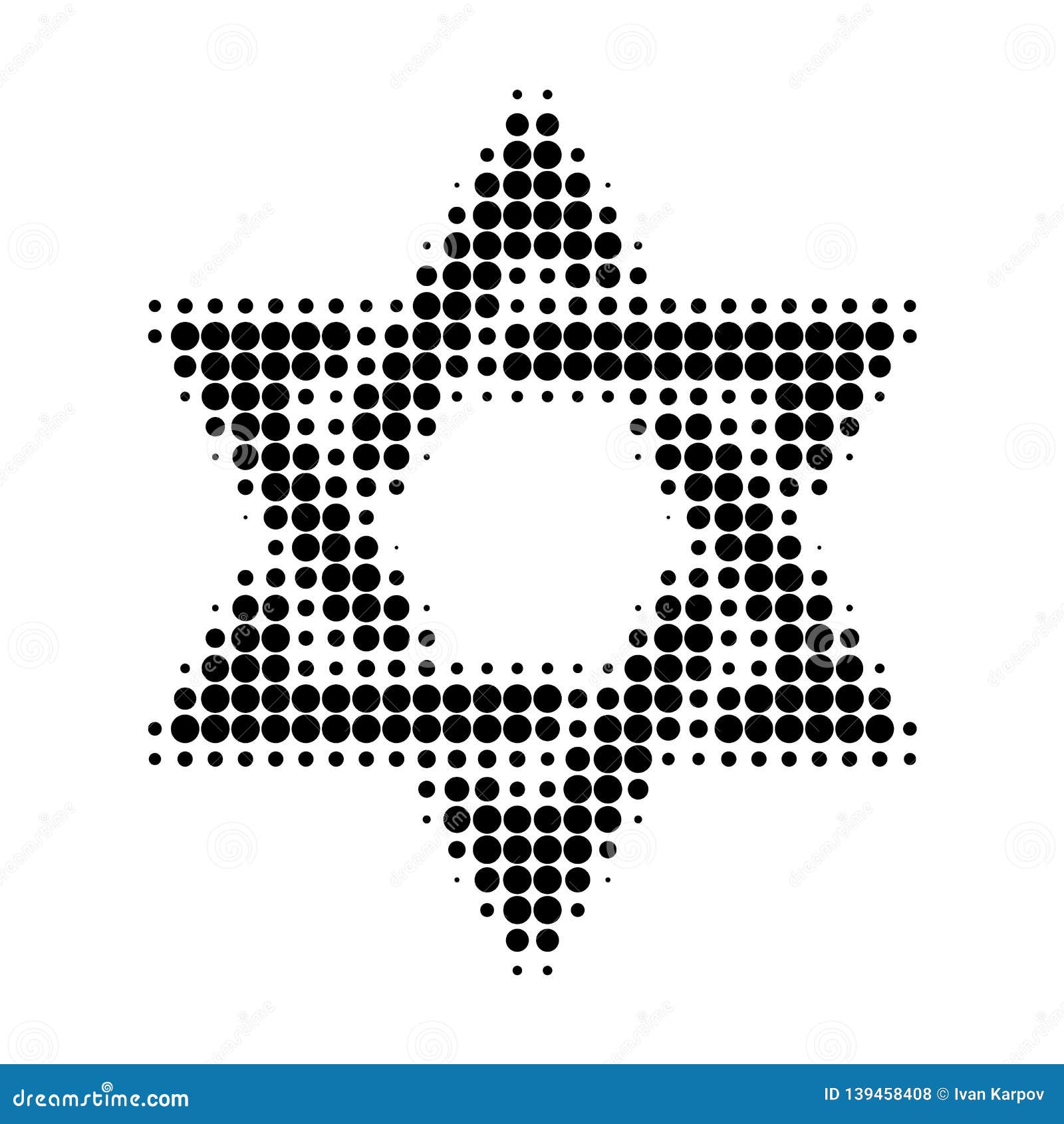 David Star Halftone Dotted Icon Stock Vector - Illustration of ...