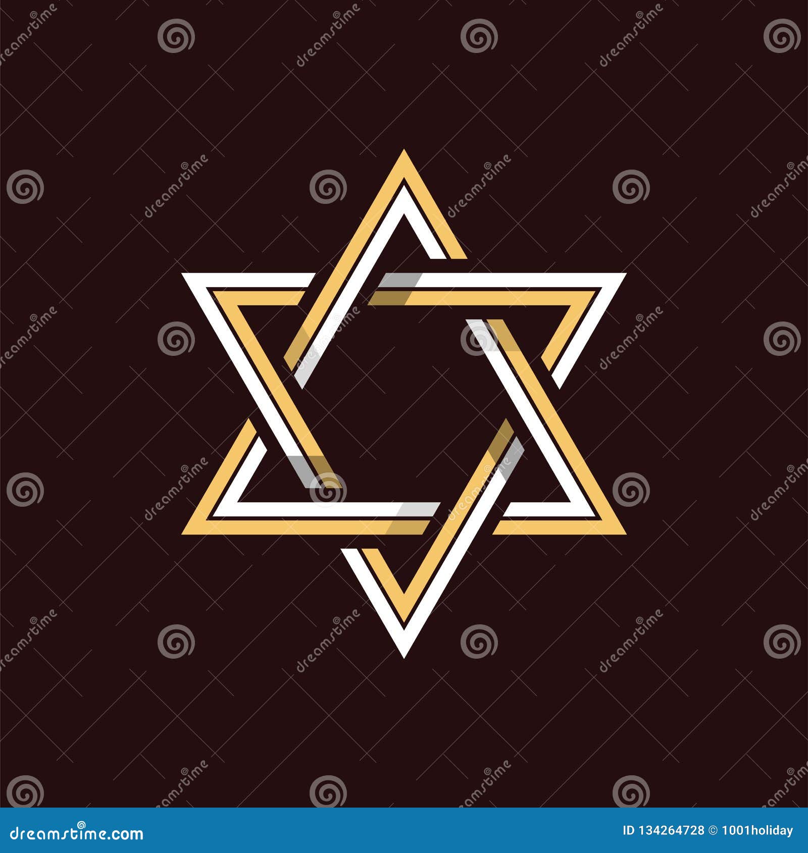 David Star Isolated Vector Illustration on White Stock Vector ...