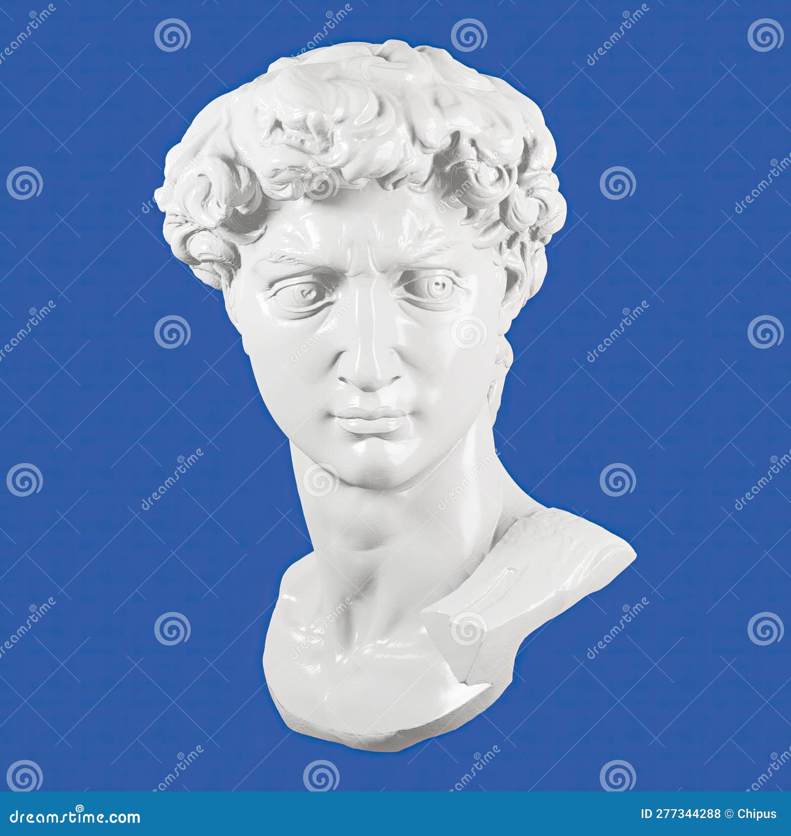 David Statue on Isolated Background. 3d Rendering Stock Illustration ...
