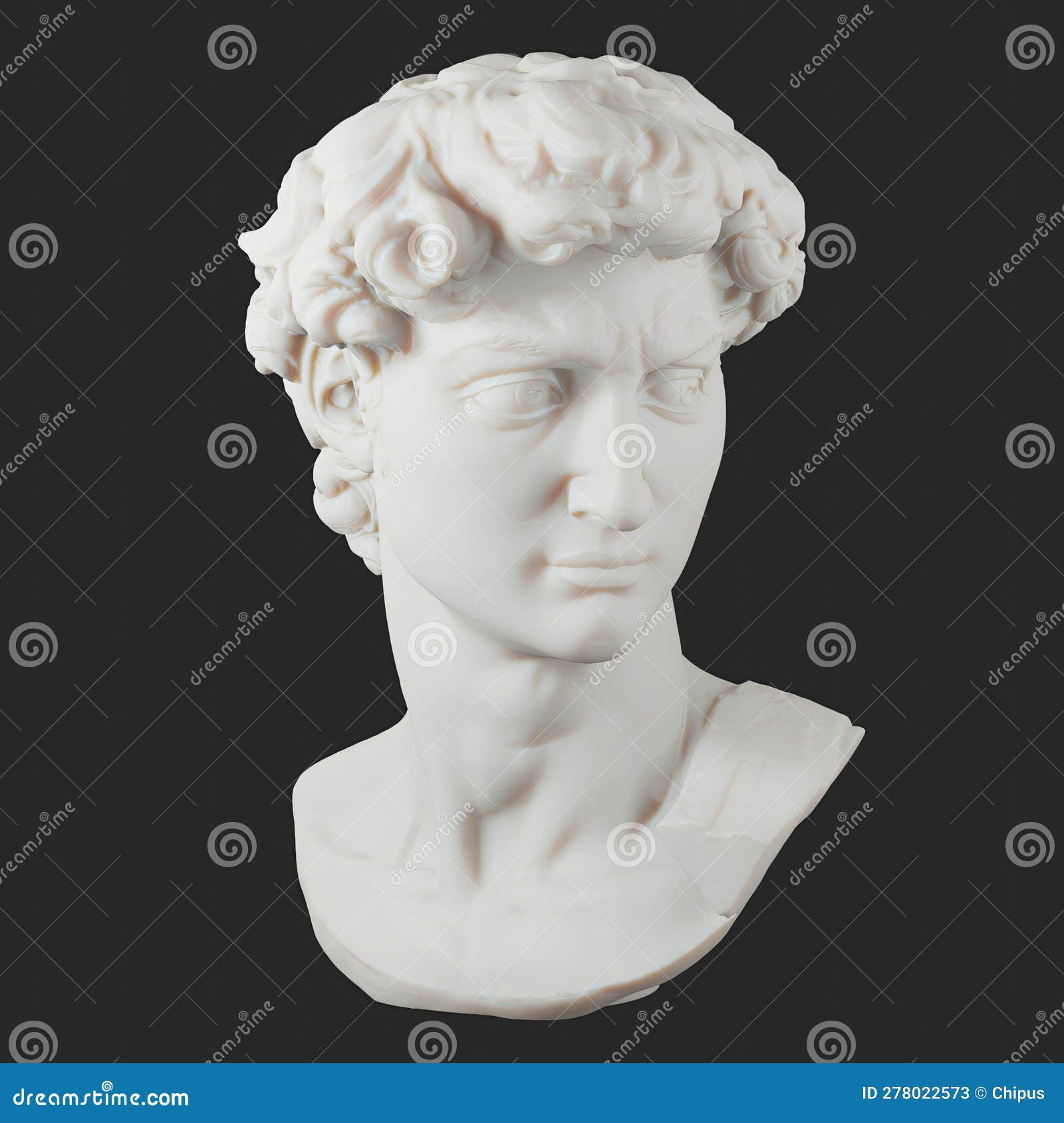 David Statue on Isolated Background. 3d Rendering Stock Illustration ...