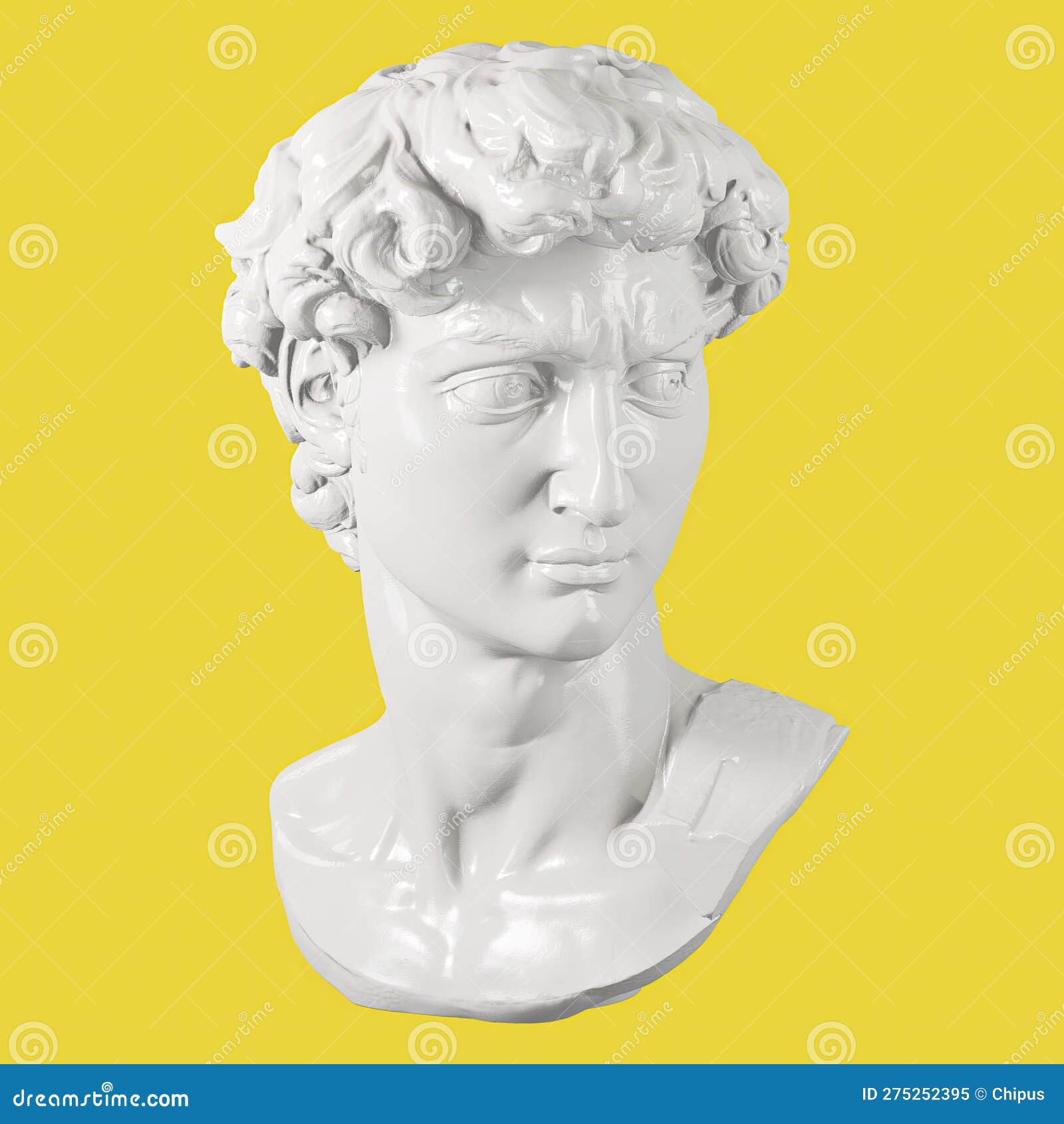 David Statue on Isolated Background. 3d Rendering Stock Illustration ...