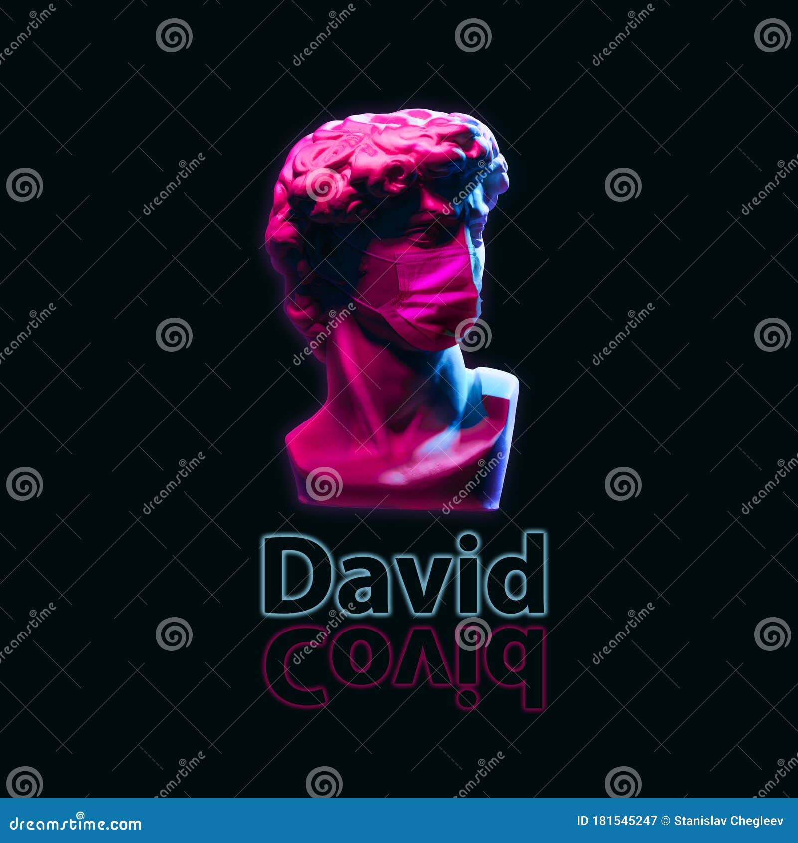 David Statue in Medical Mask Stock Image - Image of vaccine, mask ...