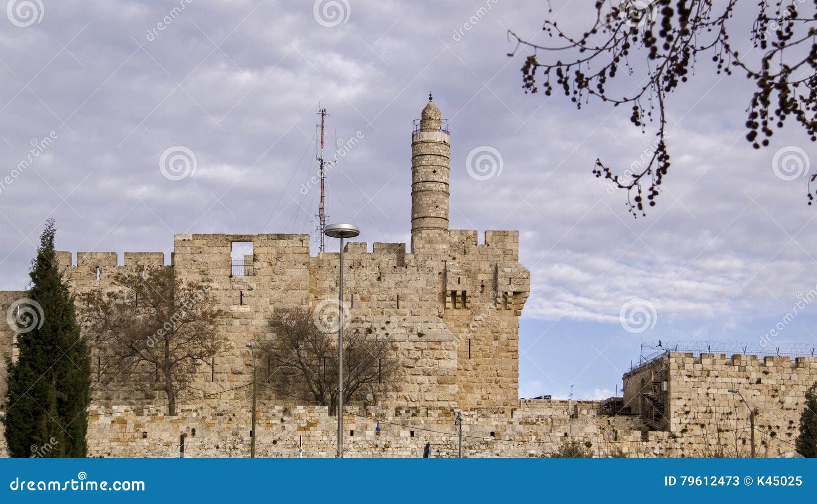 David Tower and Jerusalems Wall , Israel. Panoramic View Stock Image ...