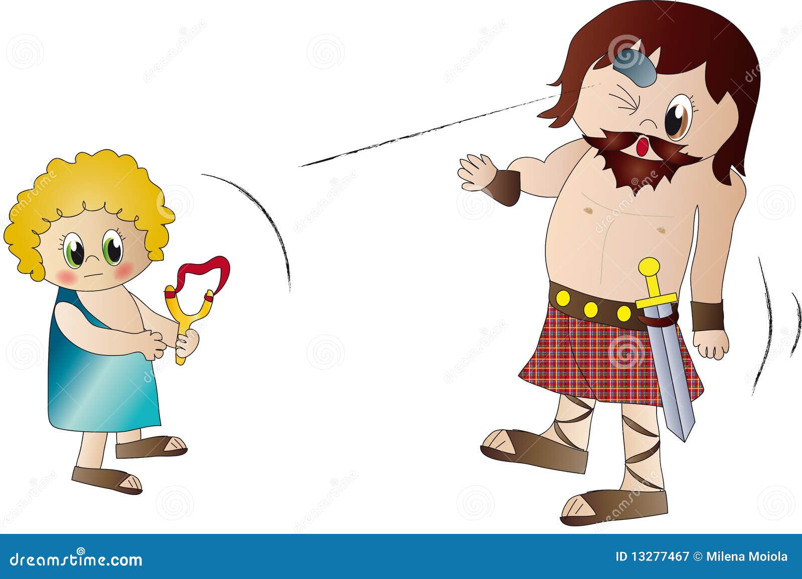 David und Goliath stock abbildung. Illustration von katholizismus ...