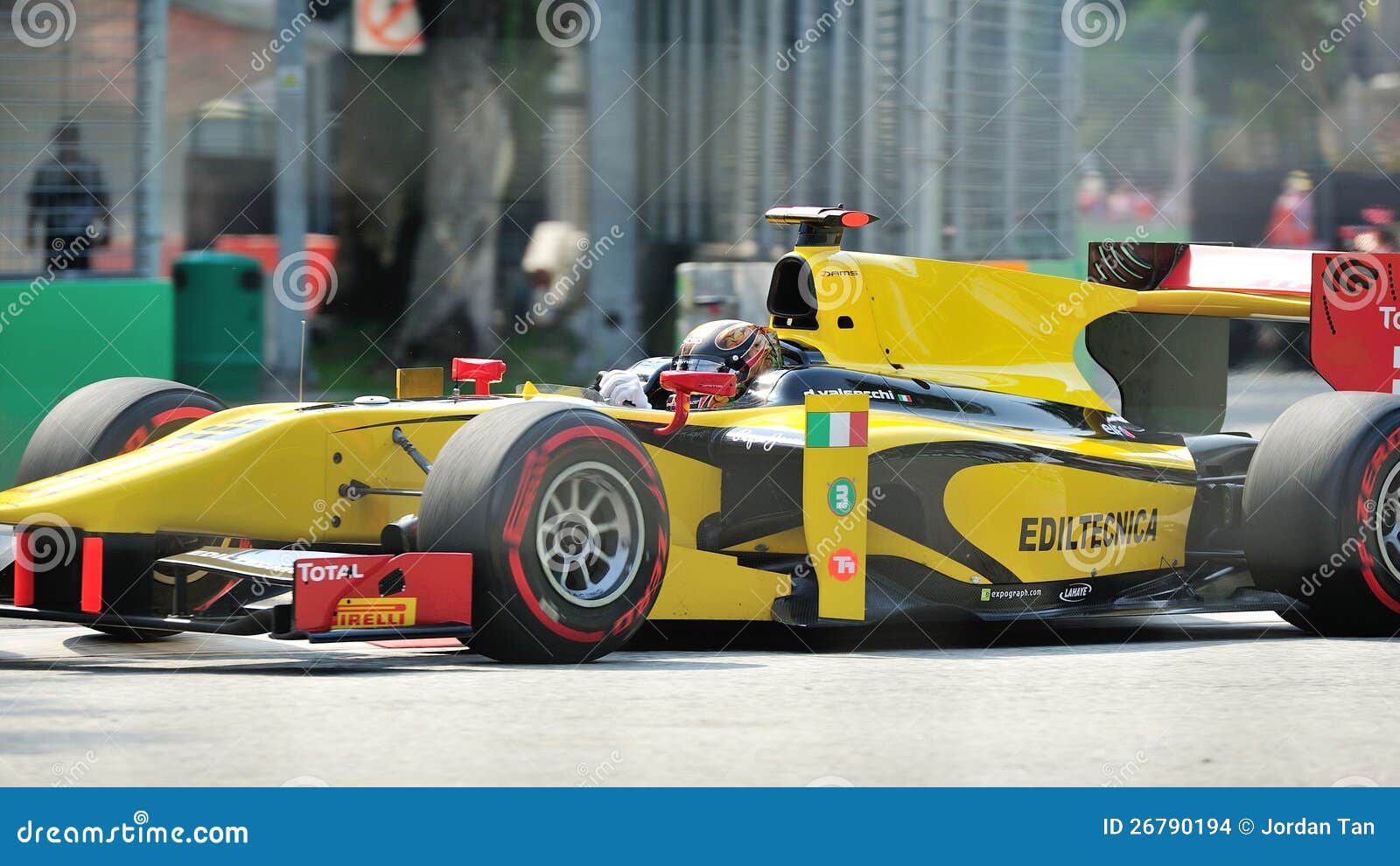 Davide Valsecchi Racing in Singapore GP2 2012 Editorial Stock Image ...