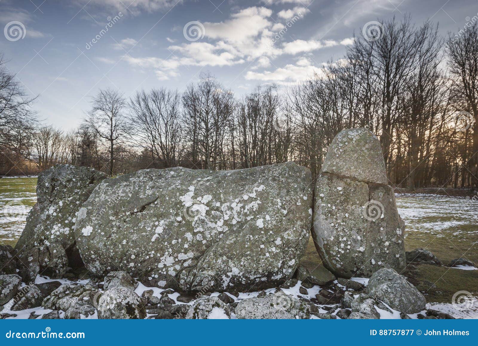 Daviot Recumbent Stone Circle in Scotland. Stock Image - Image of ...