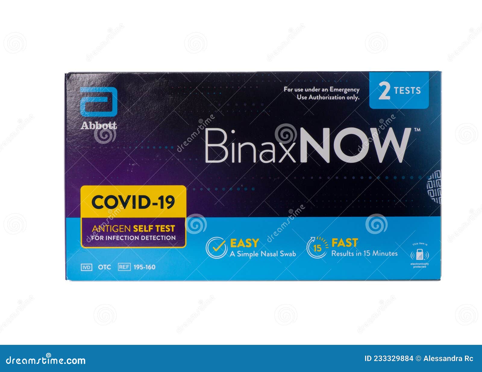 Binax Now Box Isolated on White Editorial Stock Image - Image of color ...