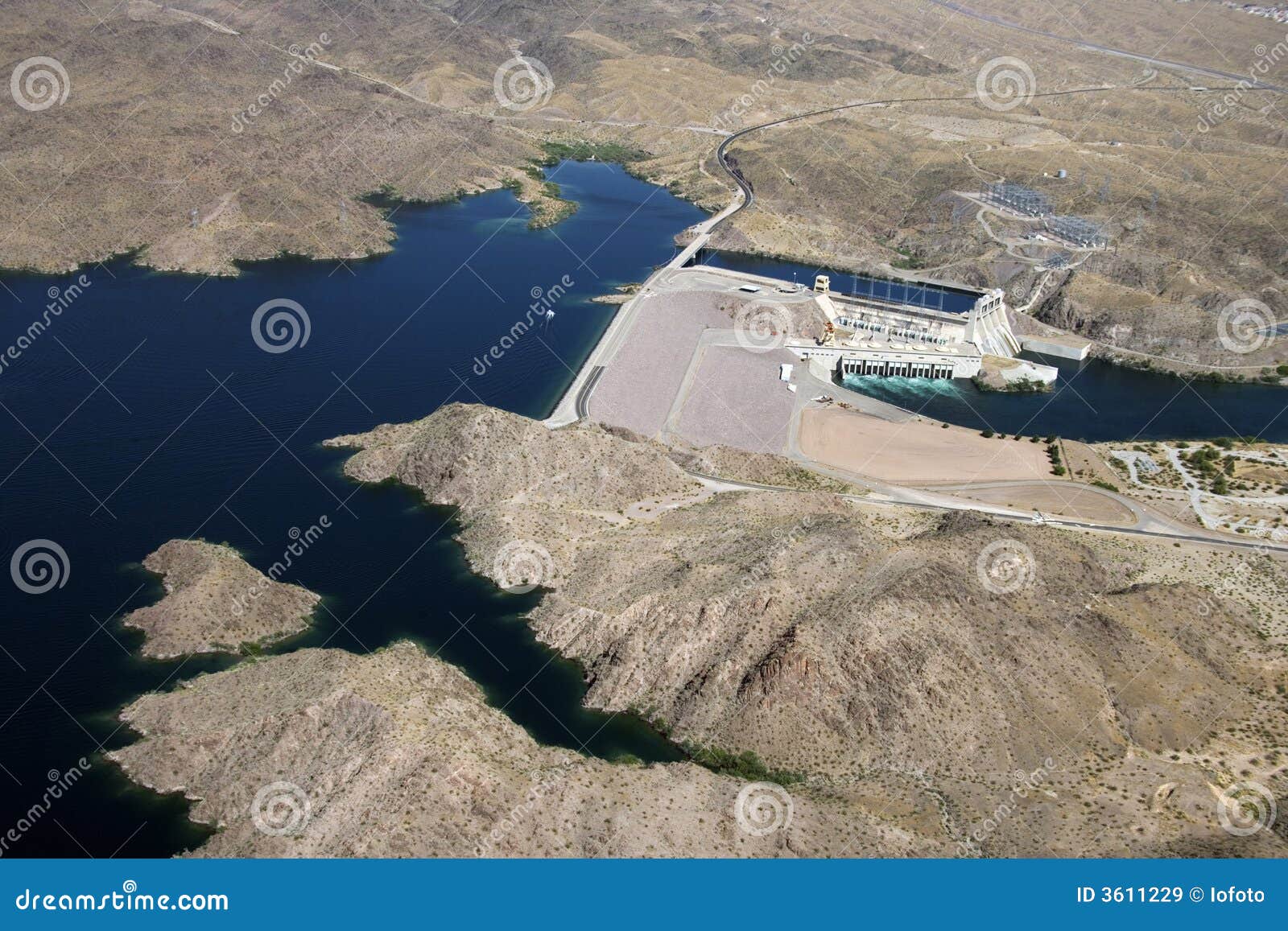 Davis Dam. stock image. Image of engineering, aerial, view - 3611229