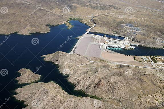 Davis Dam. stock image. Image of engineering, aerial, view - 3611229