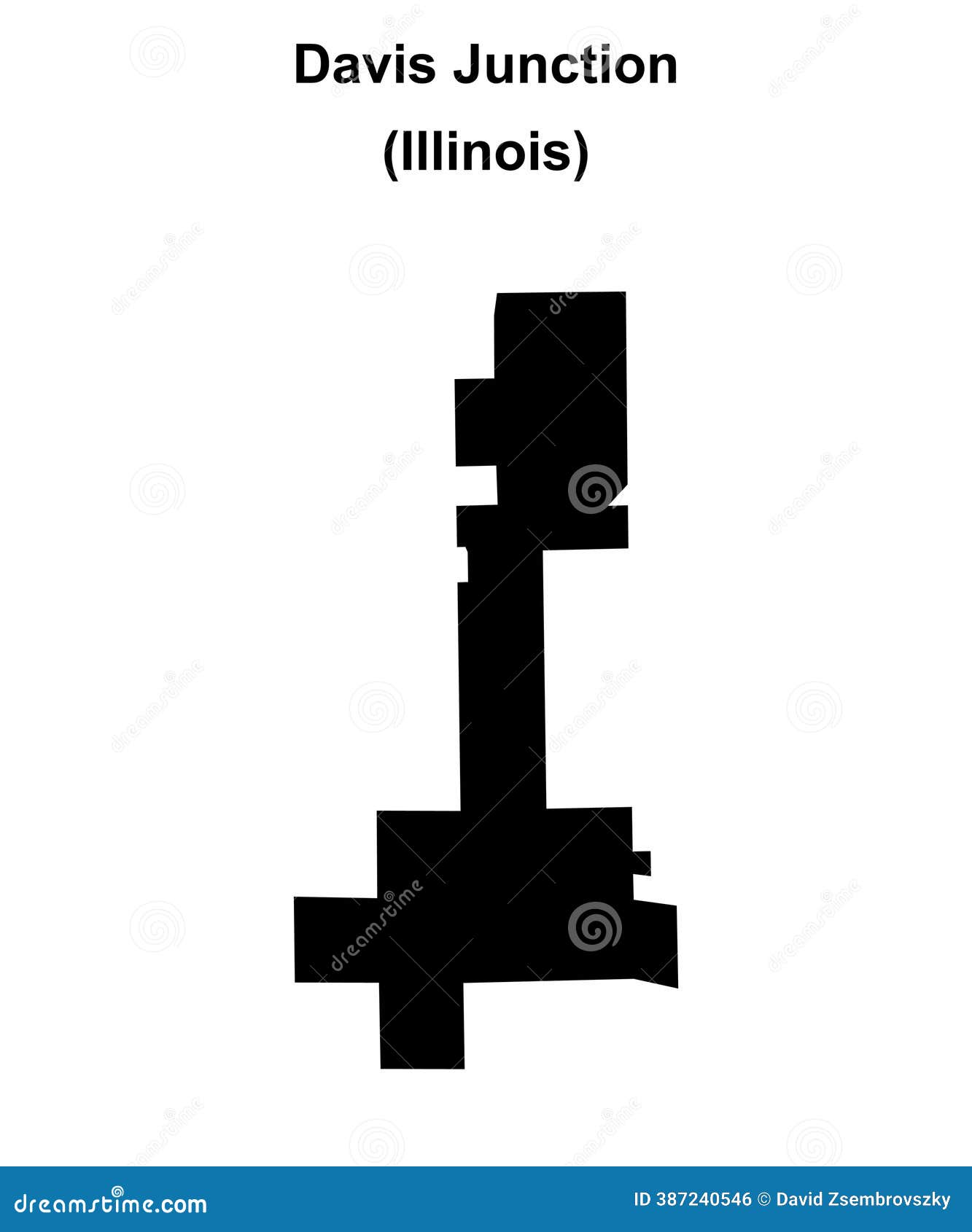 Davis Outline Map Vector Illustration | CartoonDealer.com #323904740