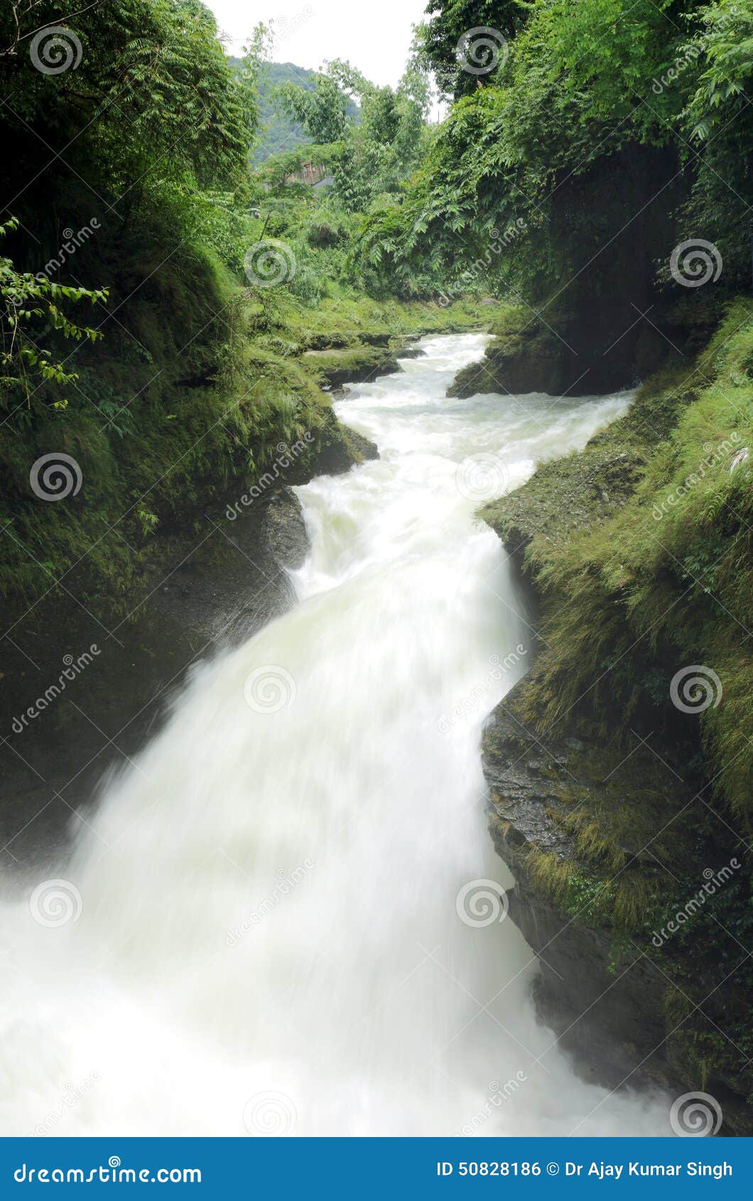 Davis Waterfall in Phokara Long Exposure Stock Photo - Image of ...