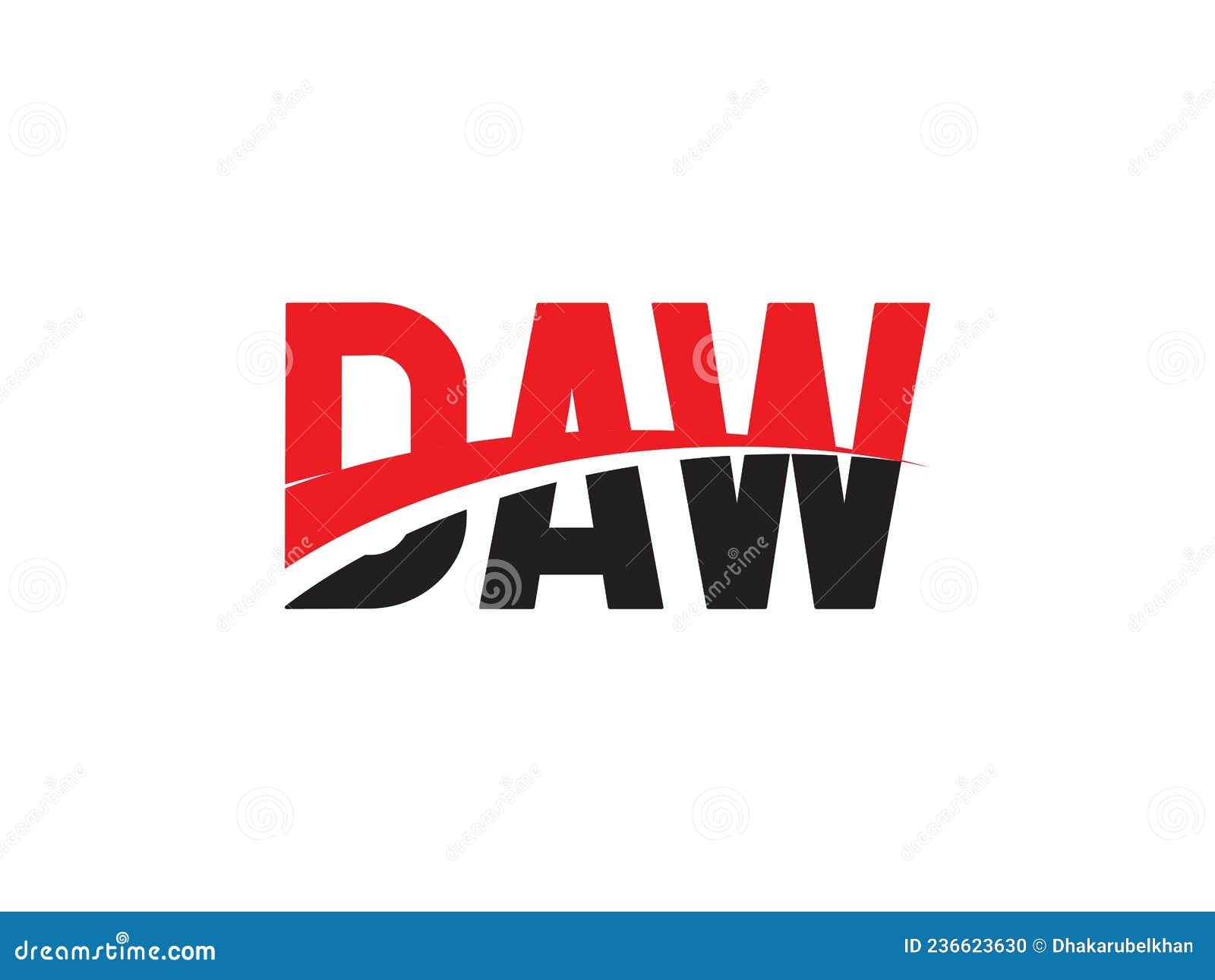 DAW Letter Initial Logo Design Vector Illustration Stock Vector ...