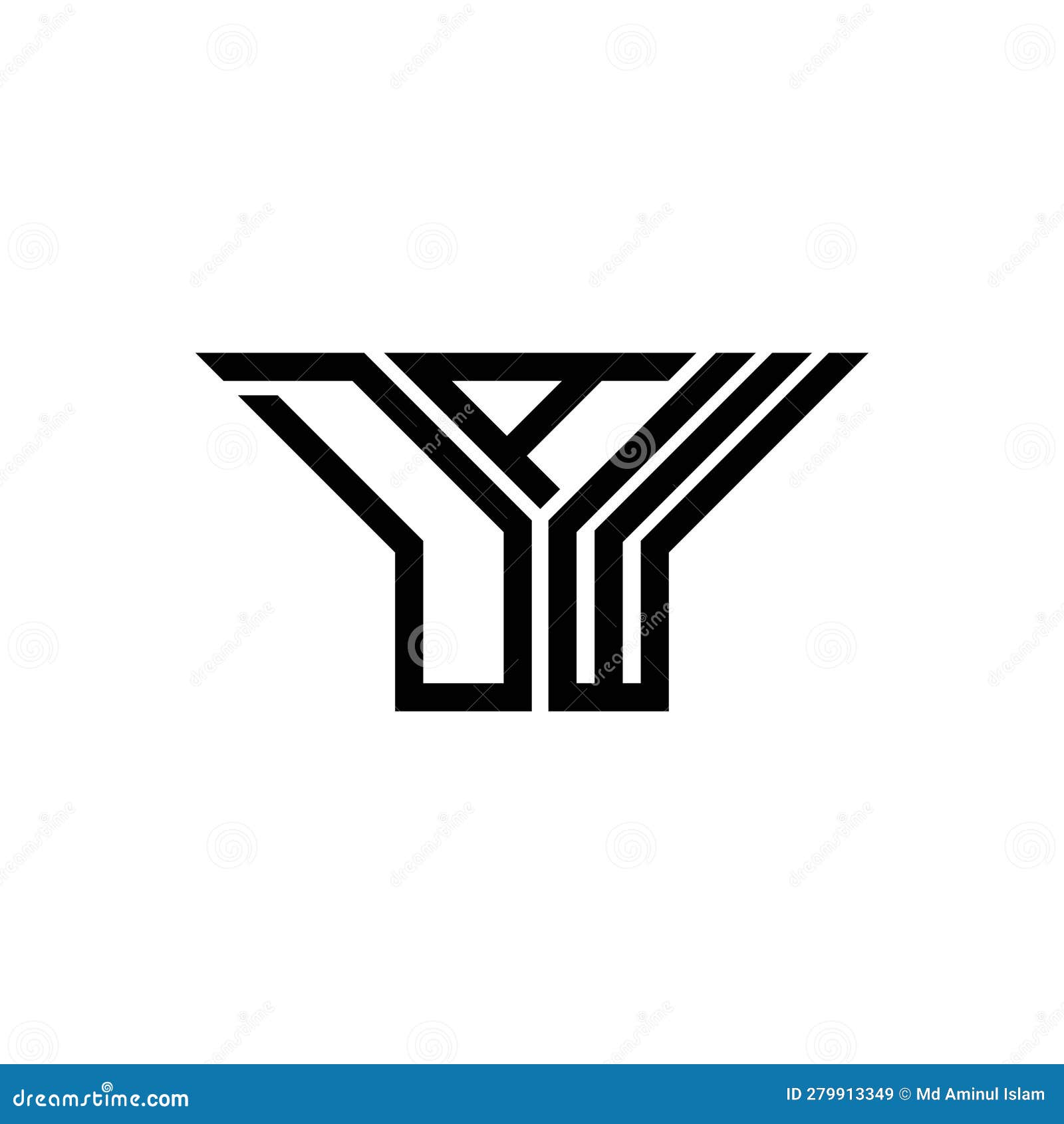 DAW Letter Logo Creative Design with Vector Graphic, DAW Stock ...