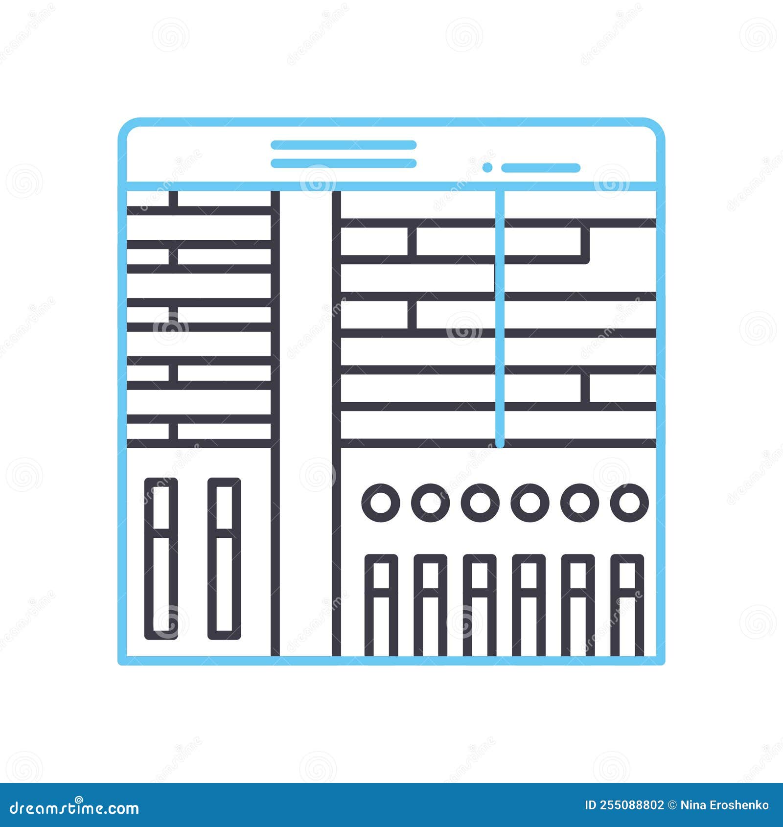 Daw Software Line Icon, Outline Symbol, Vector Illustration, Concept ...